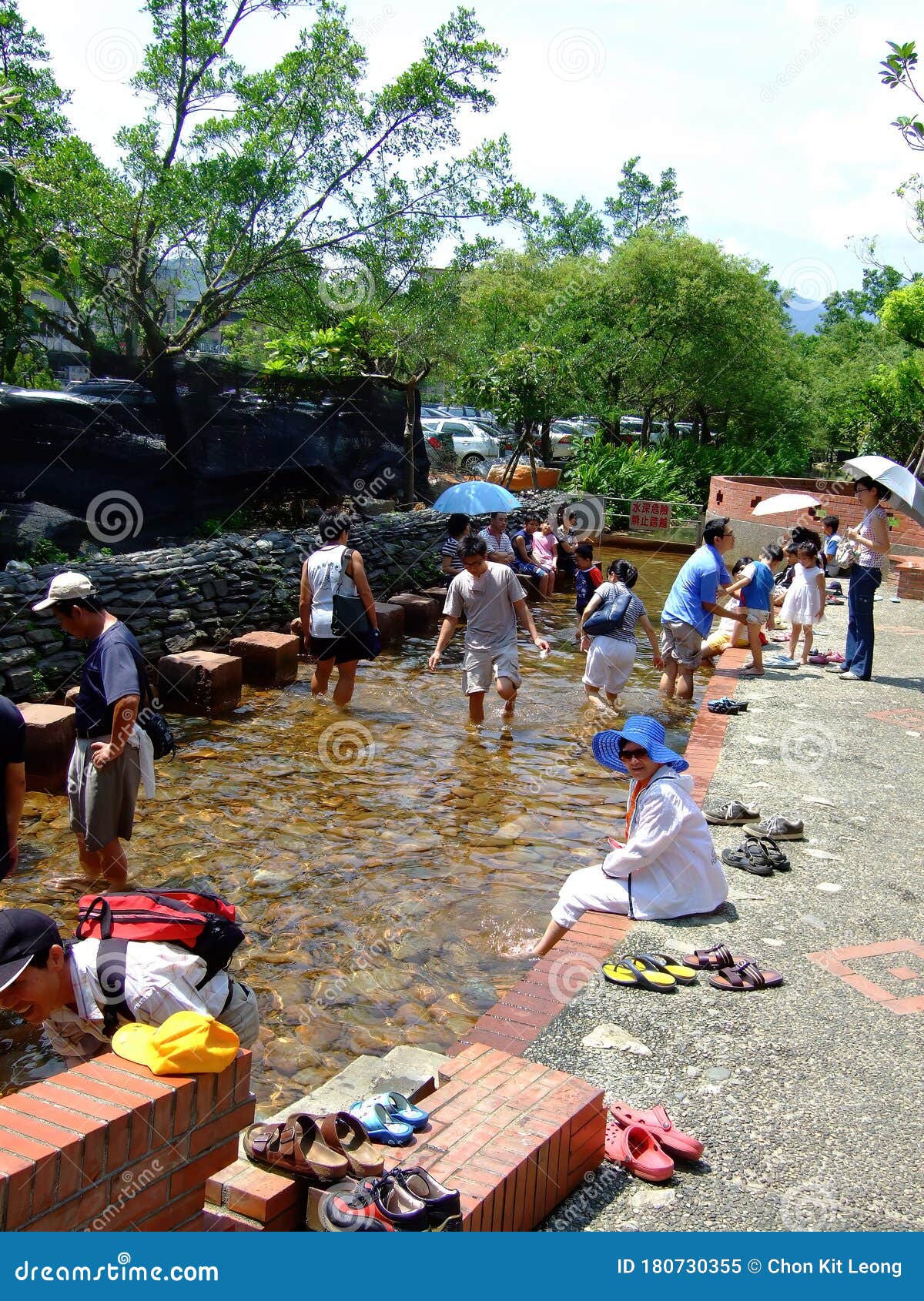 Many People Playing in the Suao Cold Spring Park Editorial Image ...