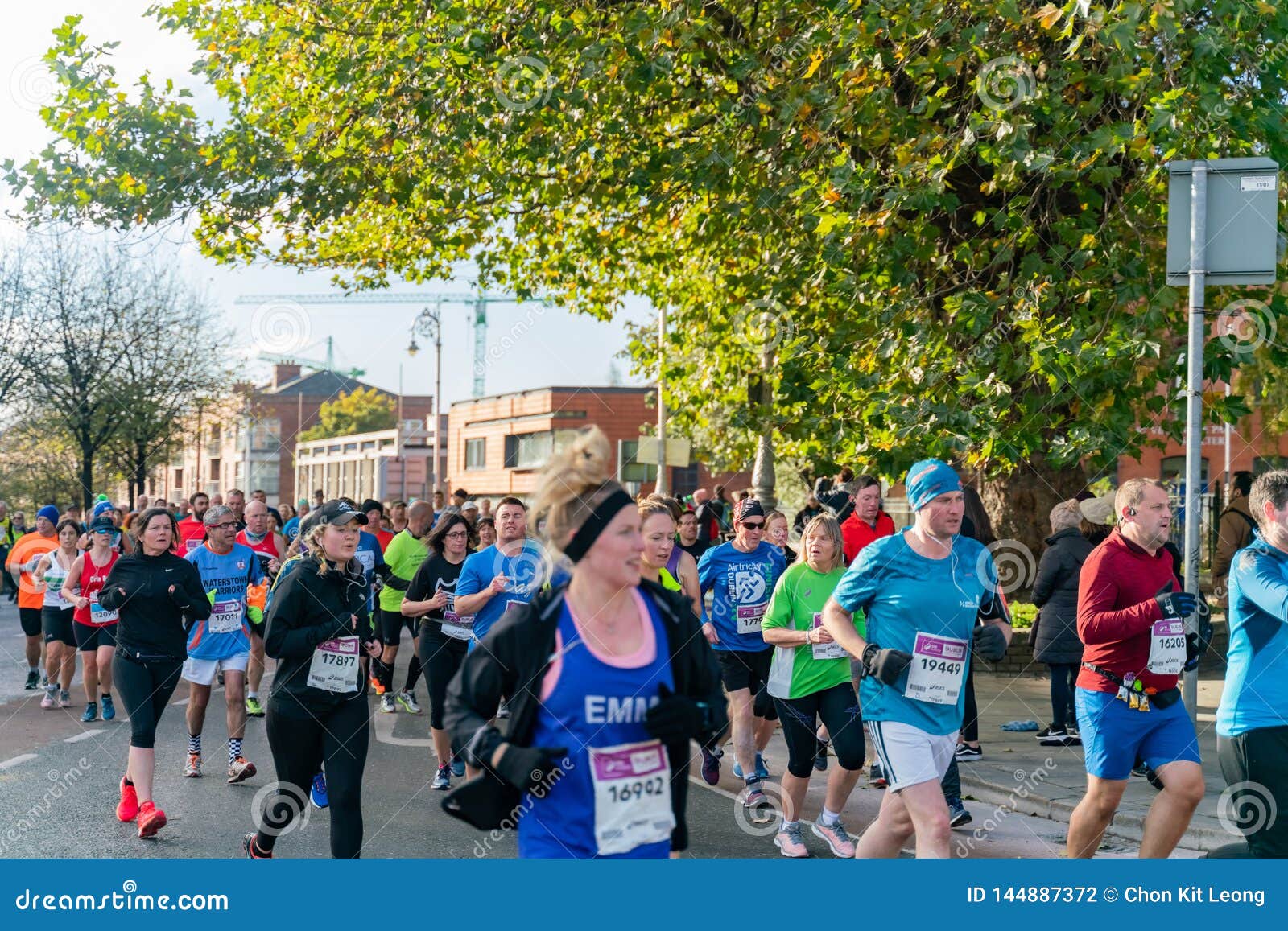 Many People Running in the 2018 KBC Dublin Marathon Editorial ...