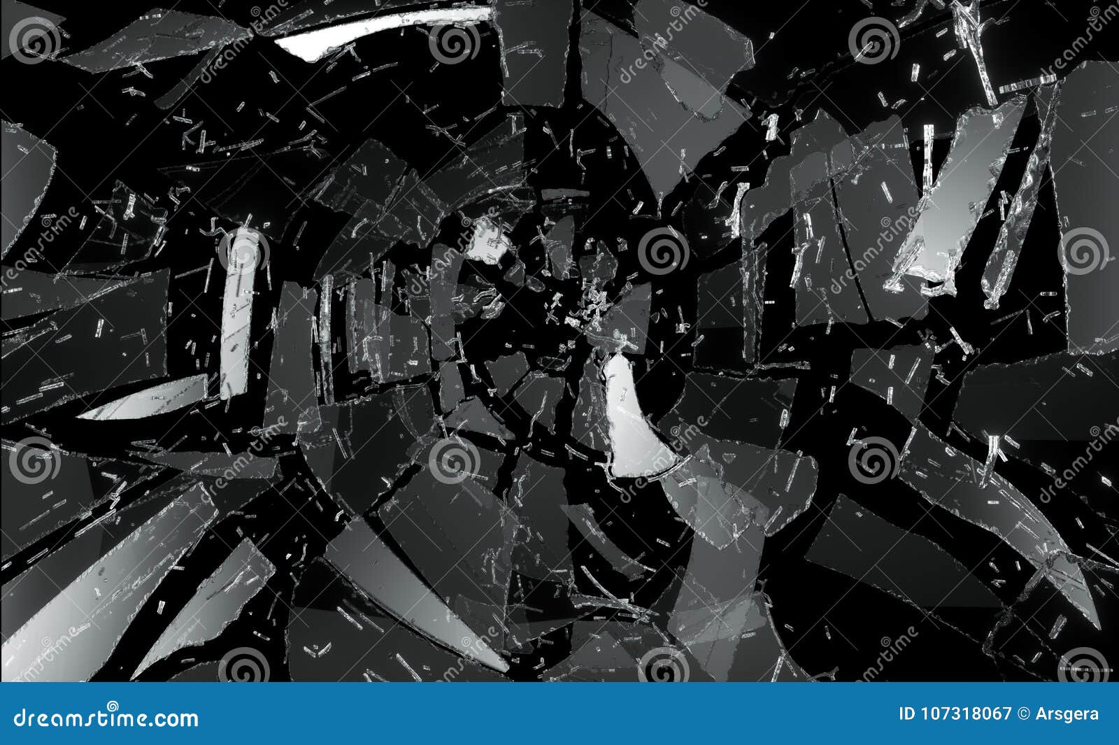 Broken Shattered Planet Earth Globe Isolated On White Background ...