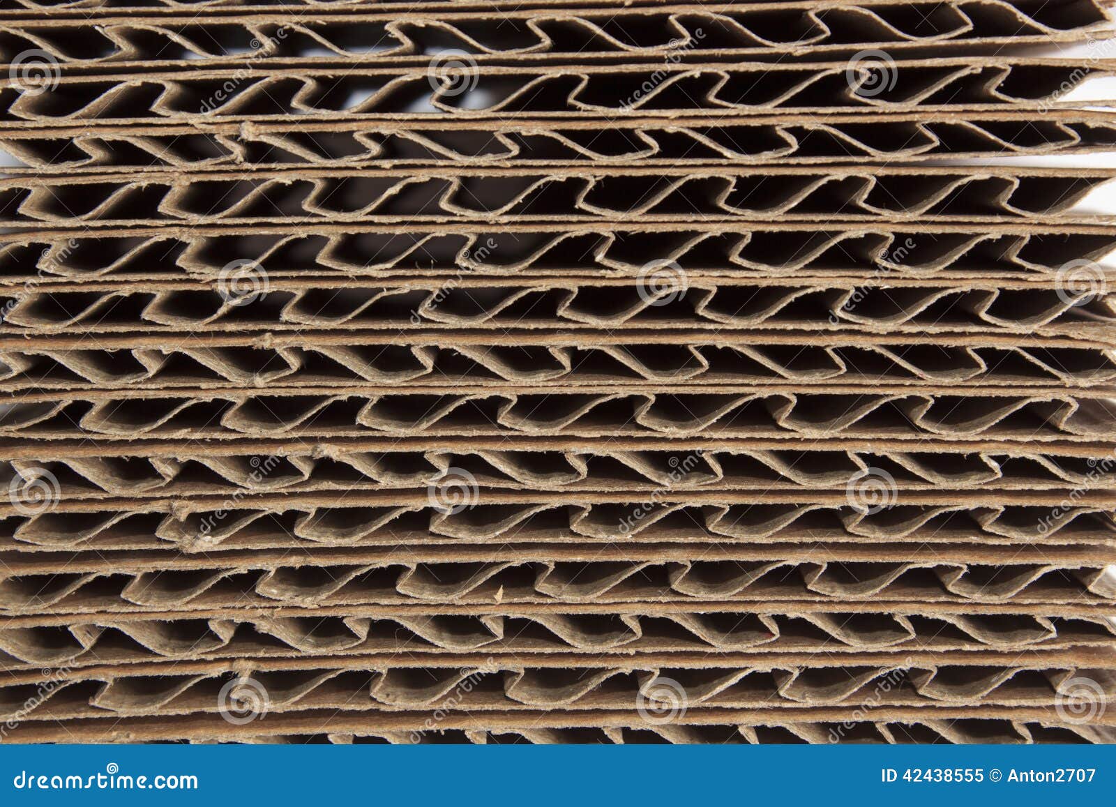 Many Pieces Of Cardboard Side View Stock Illustration - Image: 42438555