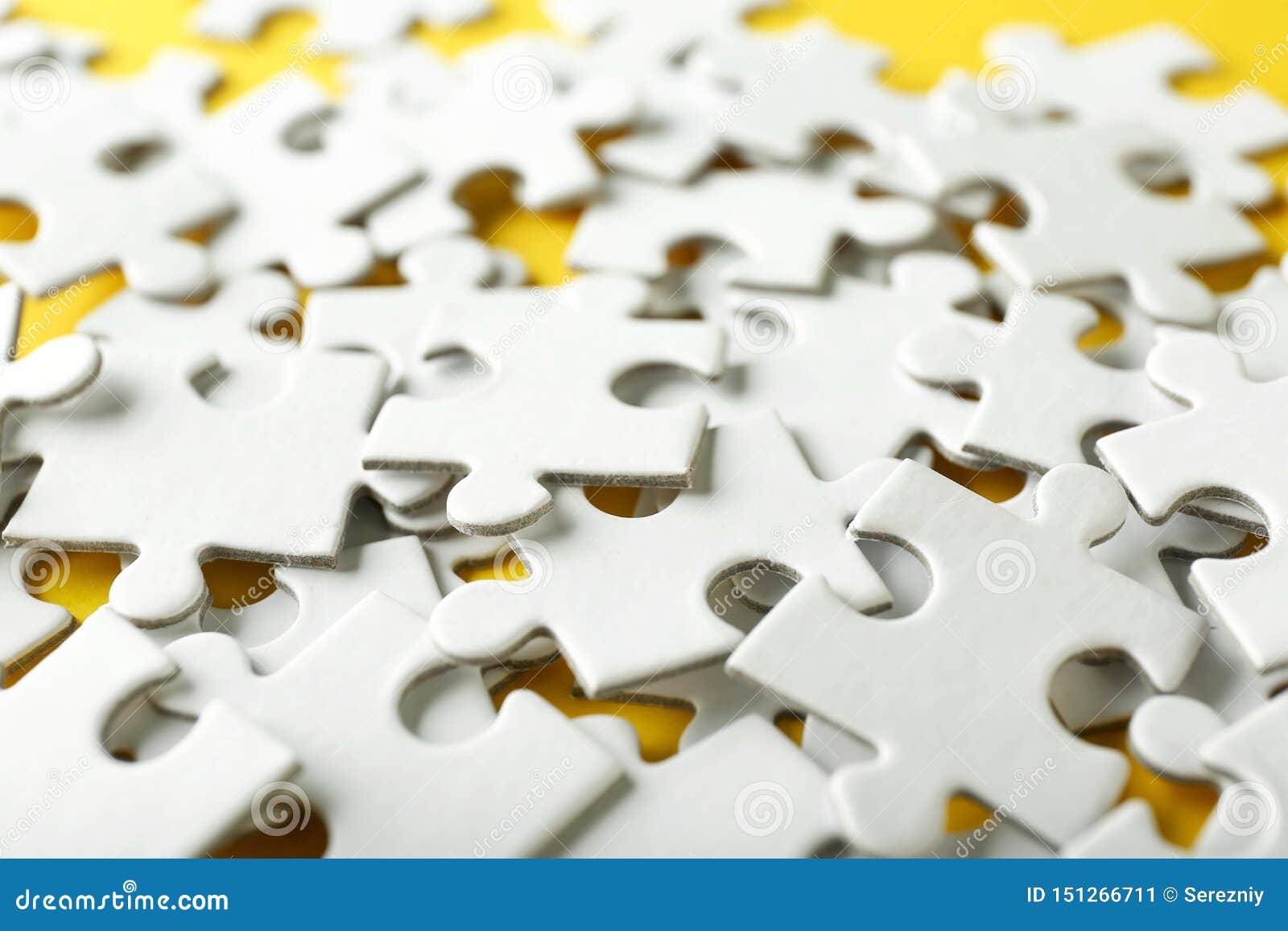 Many Pieces of Jigsaw Puzzle, Closeup Stock Image - Image of object ...