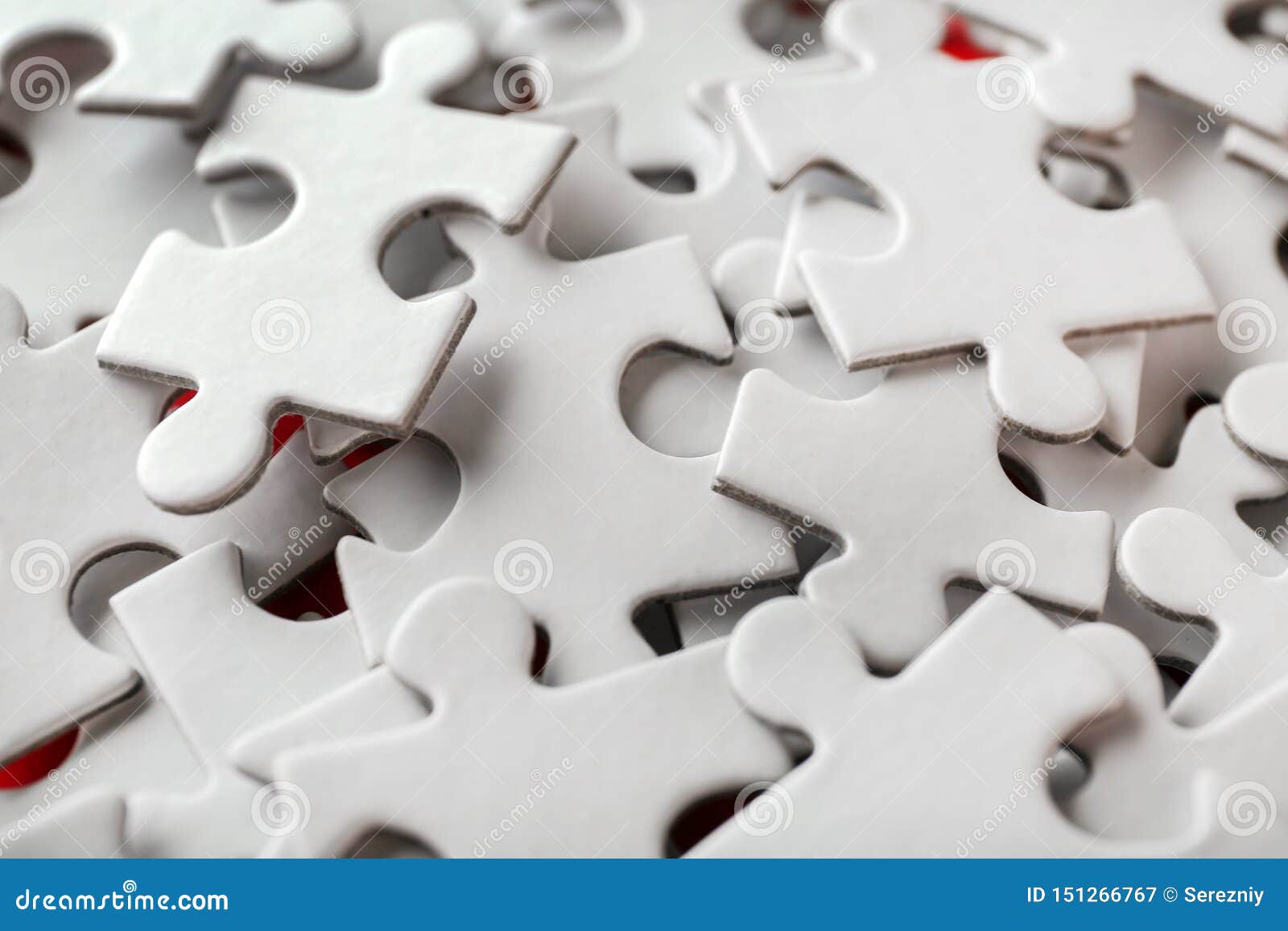 Many Pieces of Jigsaw Puzzle, Closeup Stock Image - Image of ...