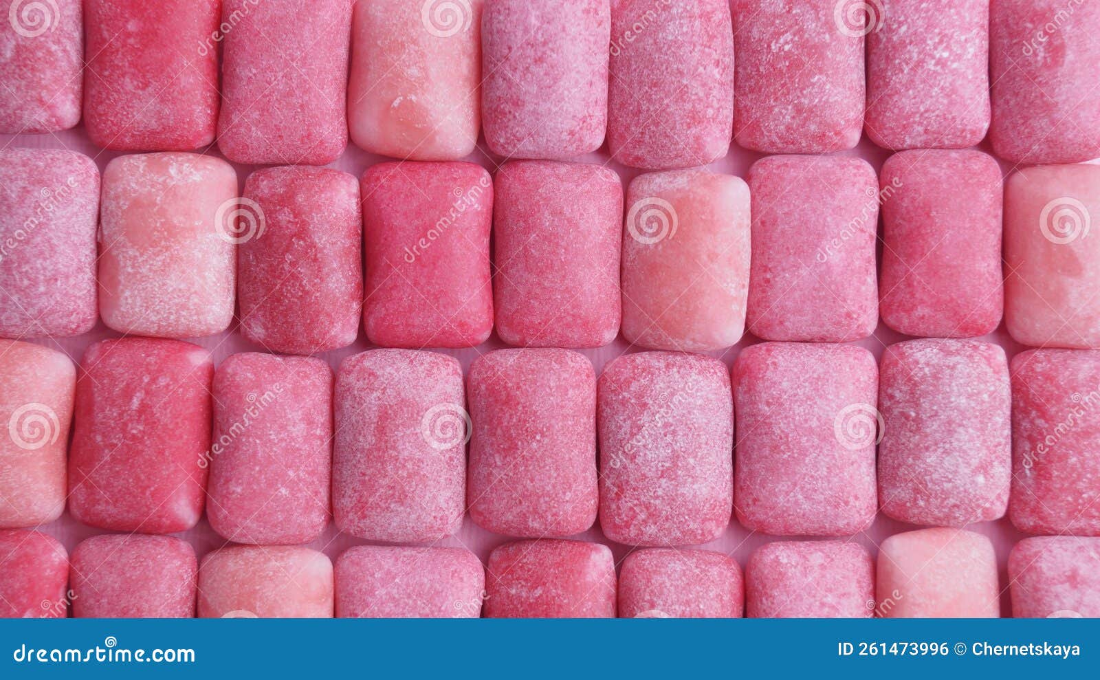 Many Pink Chewing Gums As Background, Top View Stock Photo - Image of ...