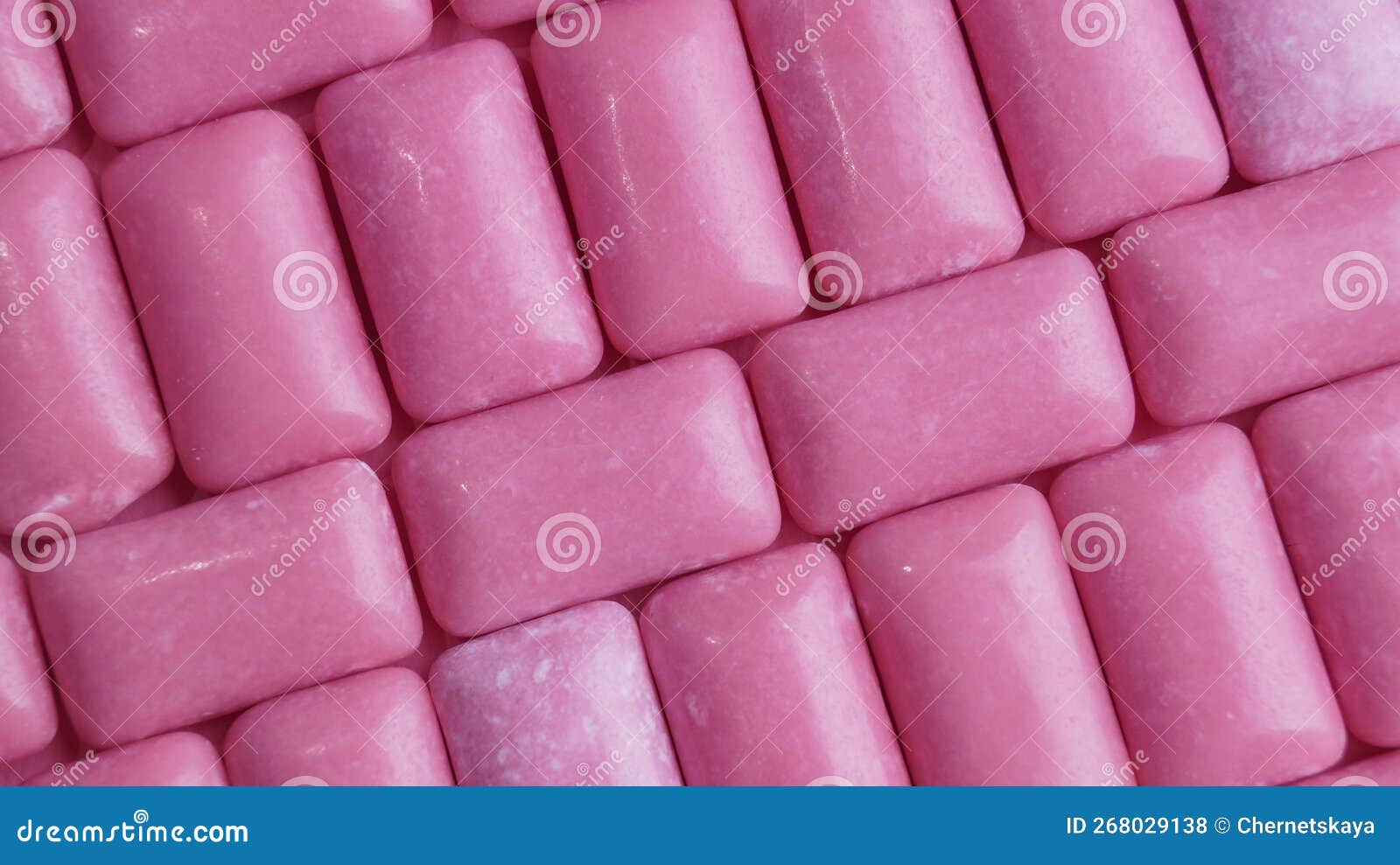 Many Pink Chewing Gums As Background, Top View Stock Photo - Image of ...
