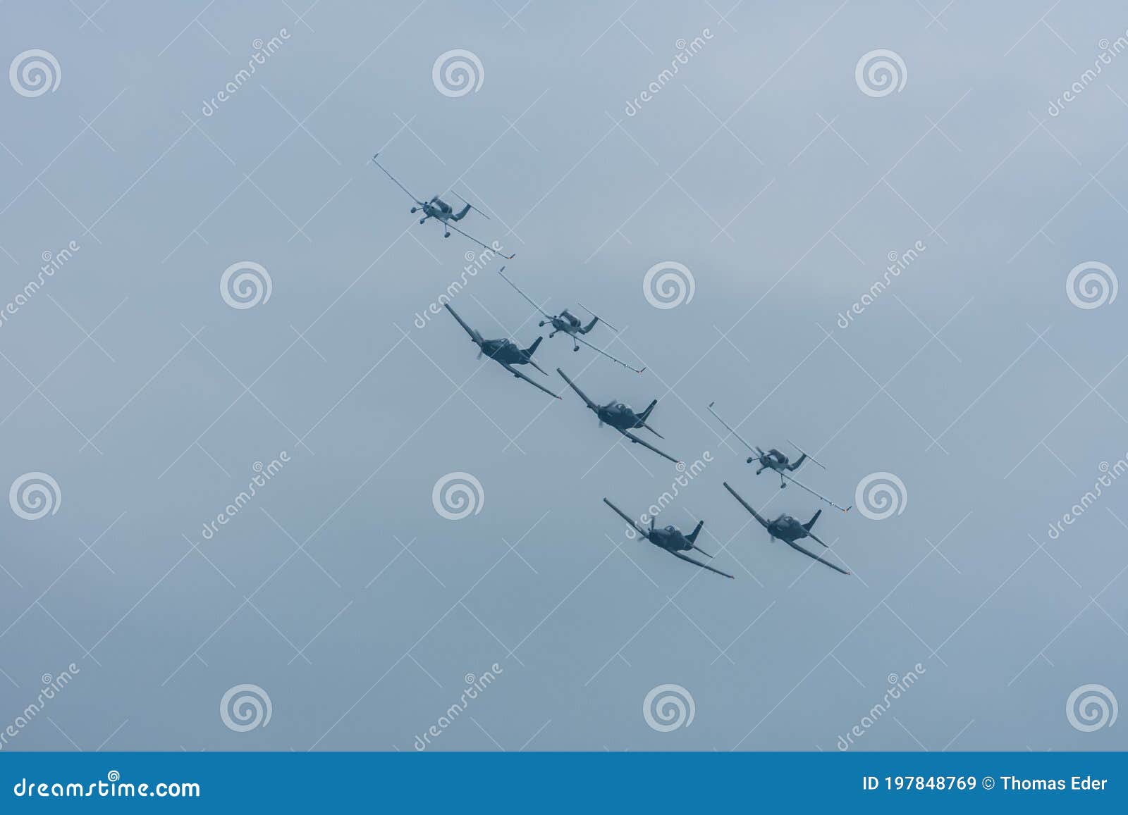 Many Planes in Formation at a Air Show Stock Image - Image of motor ...