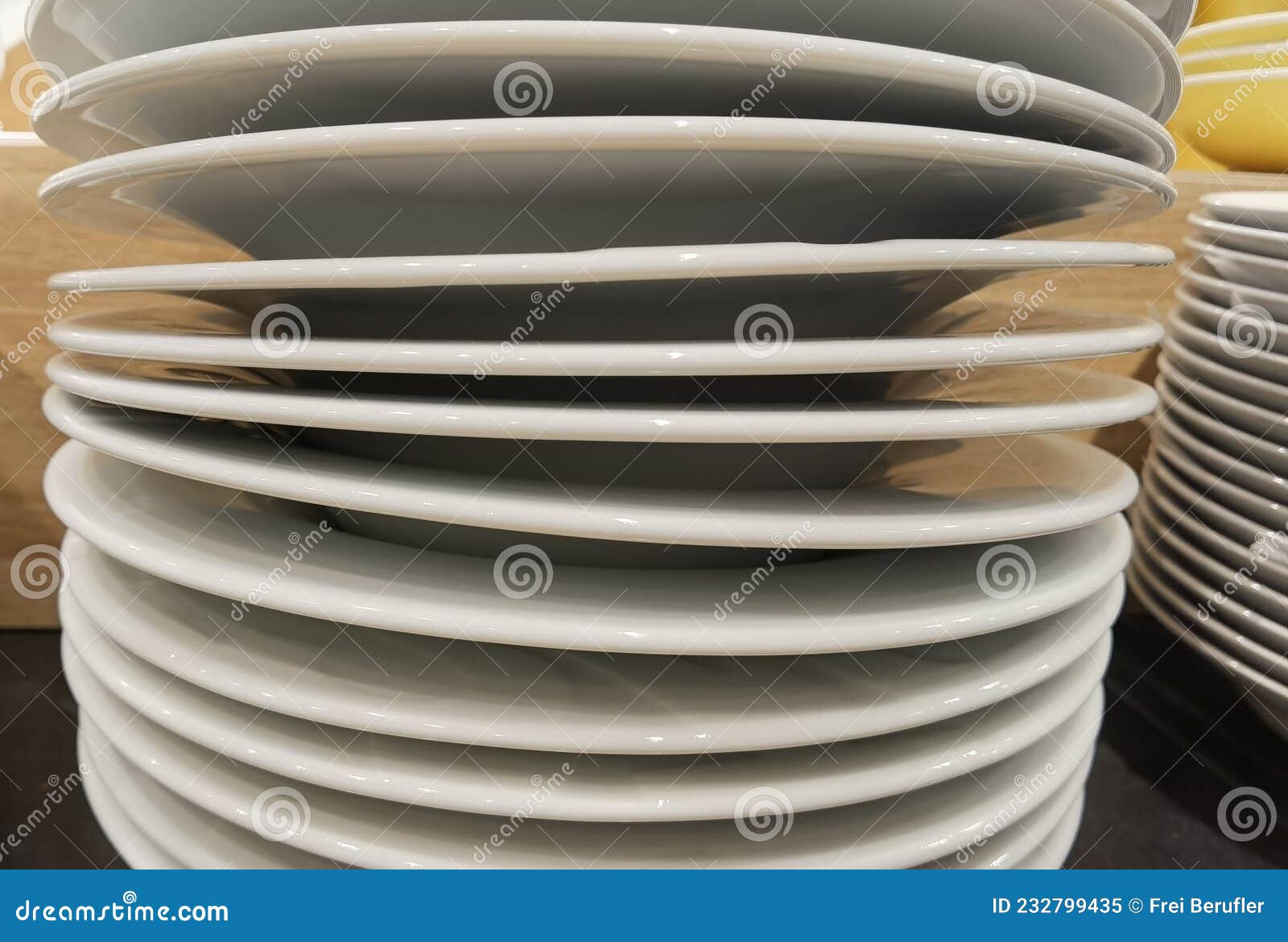 Many Plates that are Placed on Top of One Another Give an Interesting ...