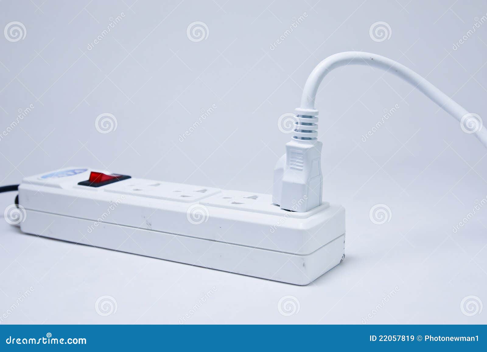 Many Plugs Plugged into Electric Power Bar Stock Image - Image of ...