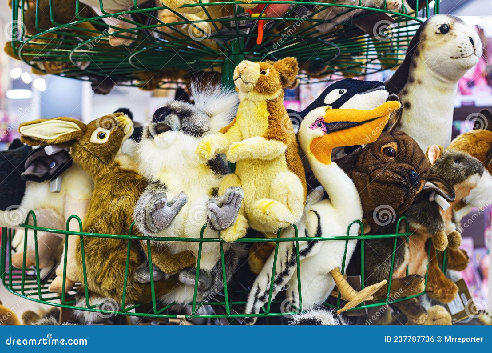 Many plush toys, at sale stock photo. Image of soft - 237787736