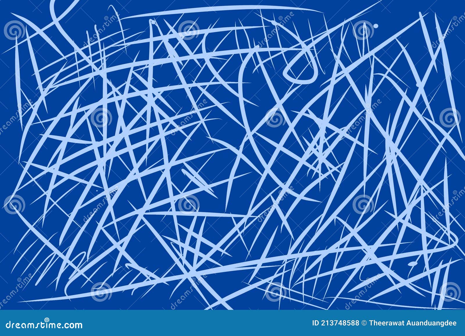 Many Pointed Lines Overlap Each Other in a Blue Background and Pattern ...