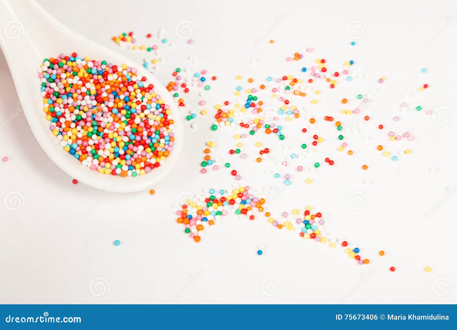 Many Points of Colored Sugar for Sprinkling Confectionery Stock Photo ...