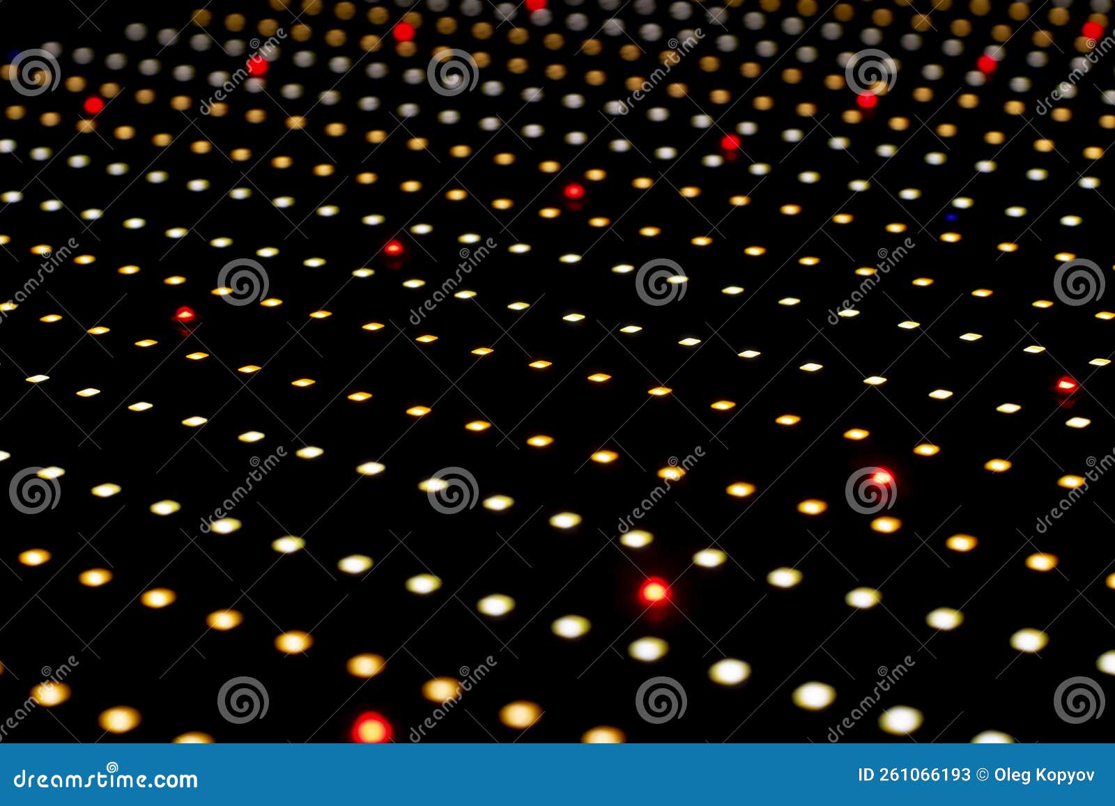 Many Points in Space. Light Diodes of Different Colors. Special Lamp ...