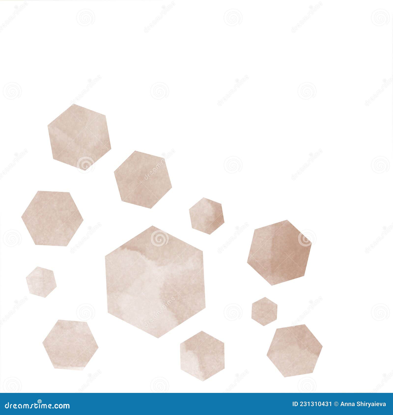 Many Polygons of Different Sizes Painted with Paints, Watercolor ...