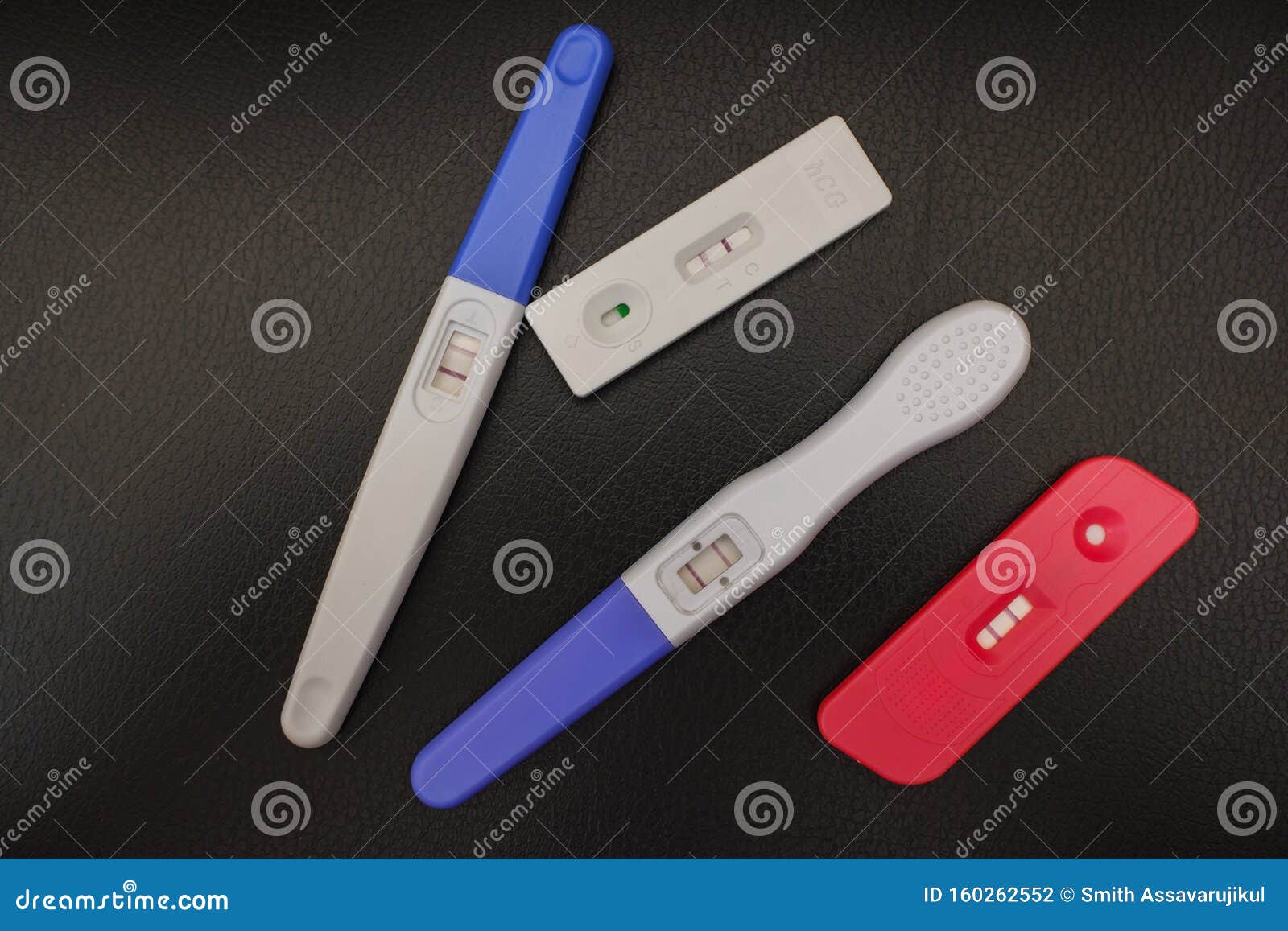 Many Positive Pregnancy Tests on the Table Stock Photo - Image of ...