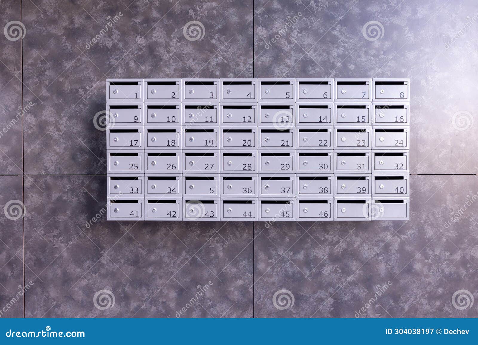 Many Post Boxes in Modern Apartment Building. Postage Boxes in an ...