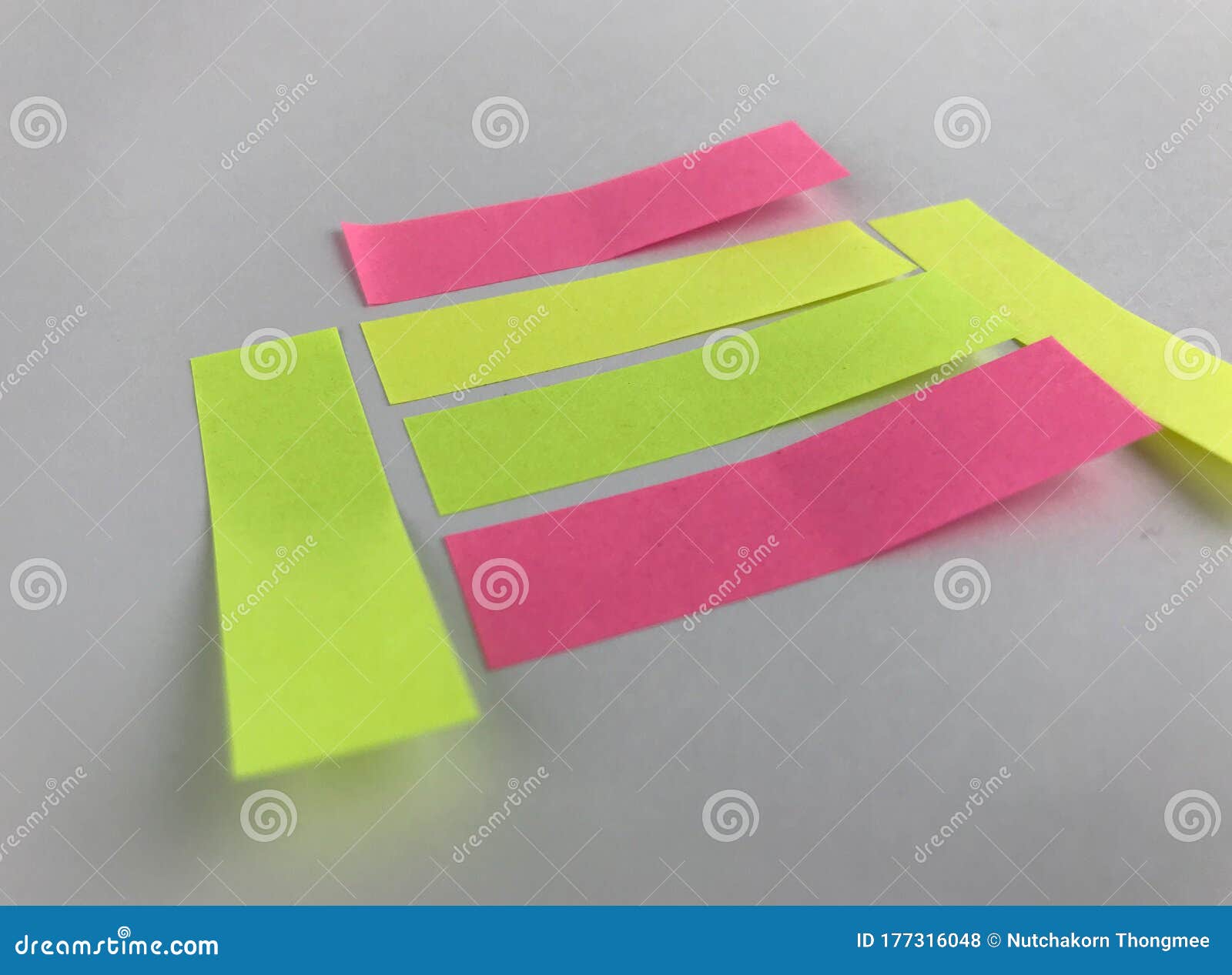 Many Post-it Poses in Different Styles Stock Photo - Image of dimension ...