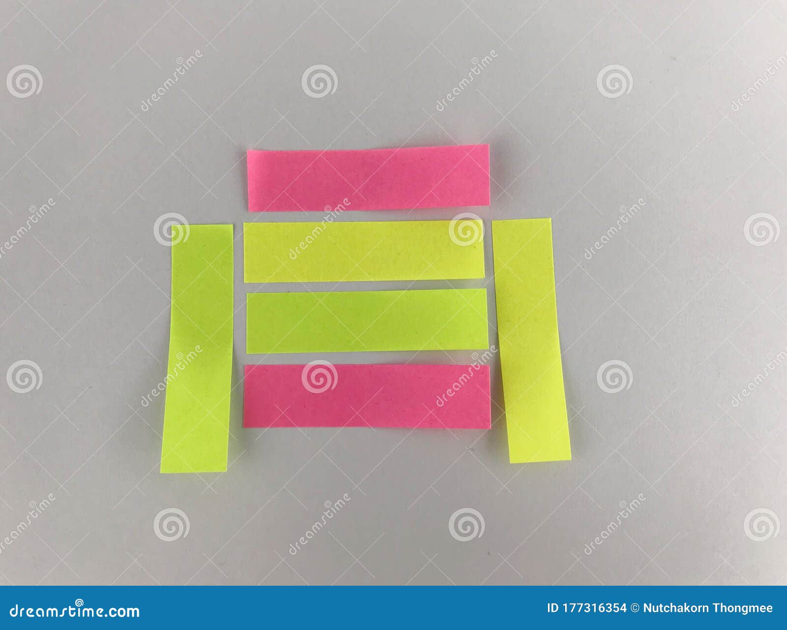 Many Post-it Poses in Different Styles Stock Photo - Image of postit ...