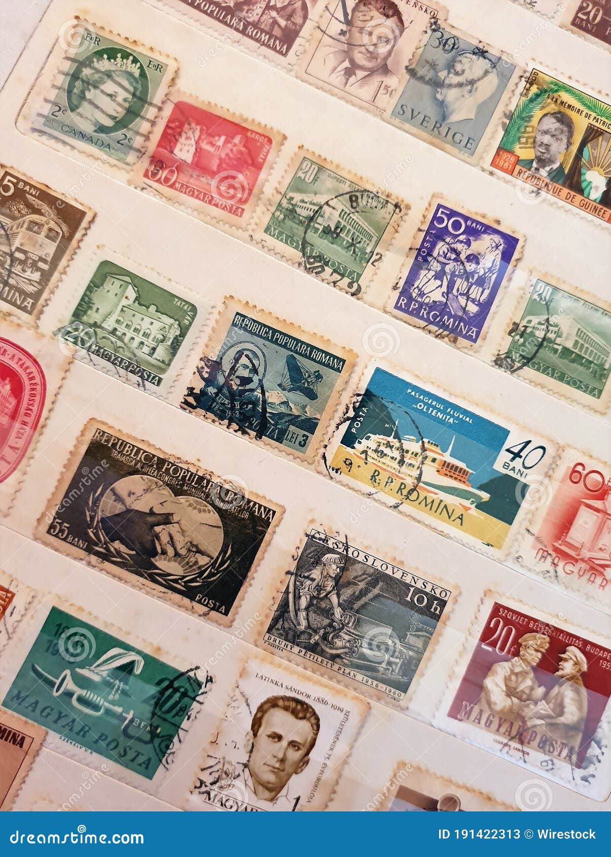 Many Postage Stamps in a Philatelic File Editorial Stock Photo - Image ...