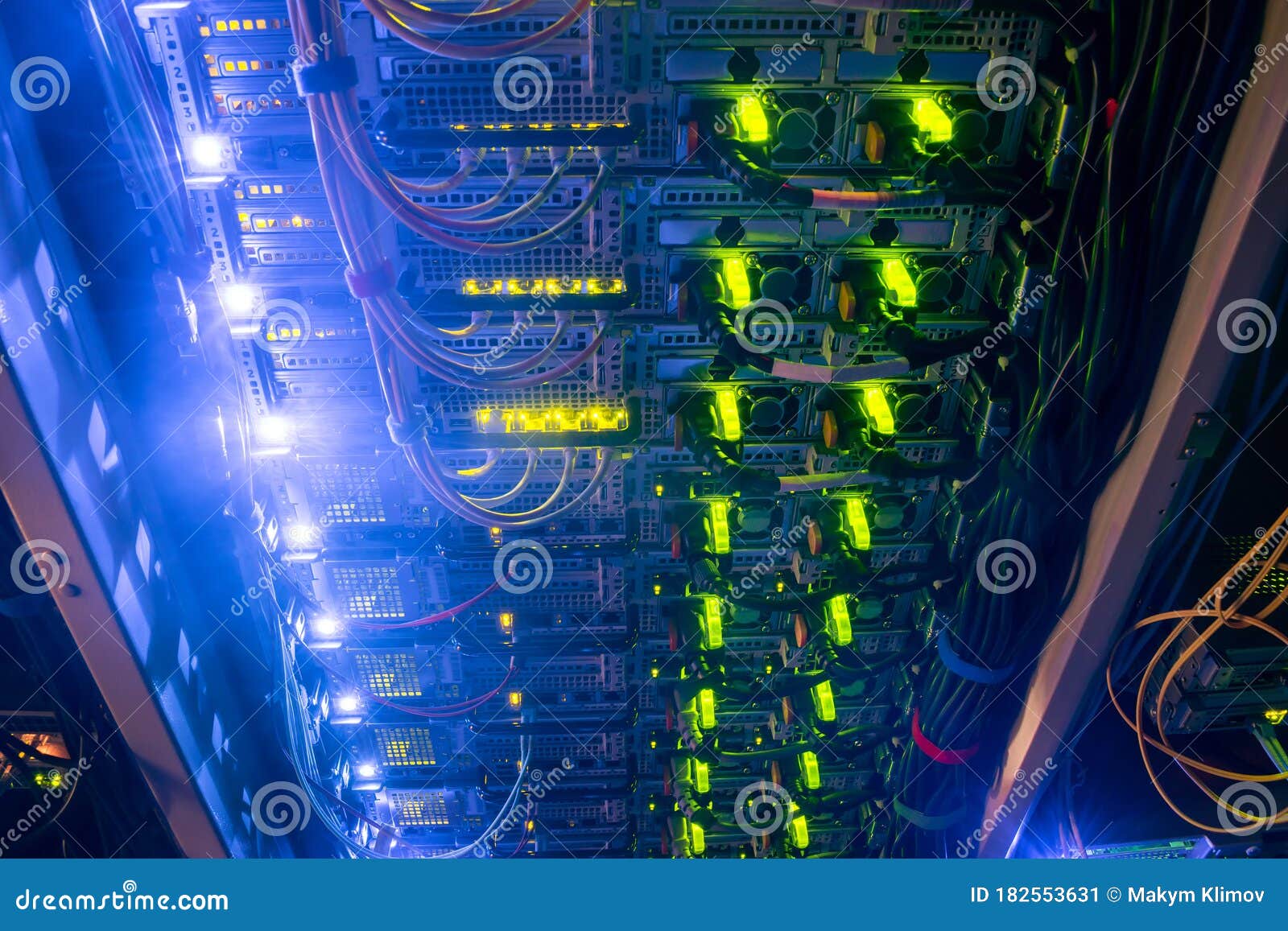 Many Powerful Servers Running In The Data Center Server Room. Many ... Many Powerful Servers Running In The Data Center Server Room. Many ...