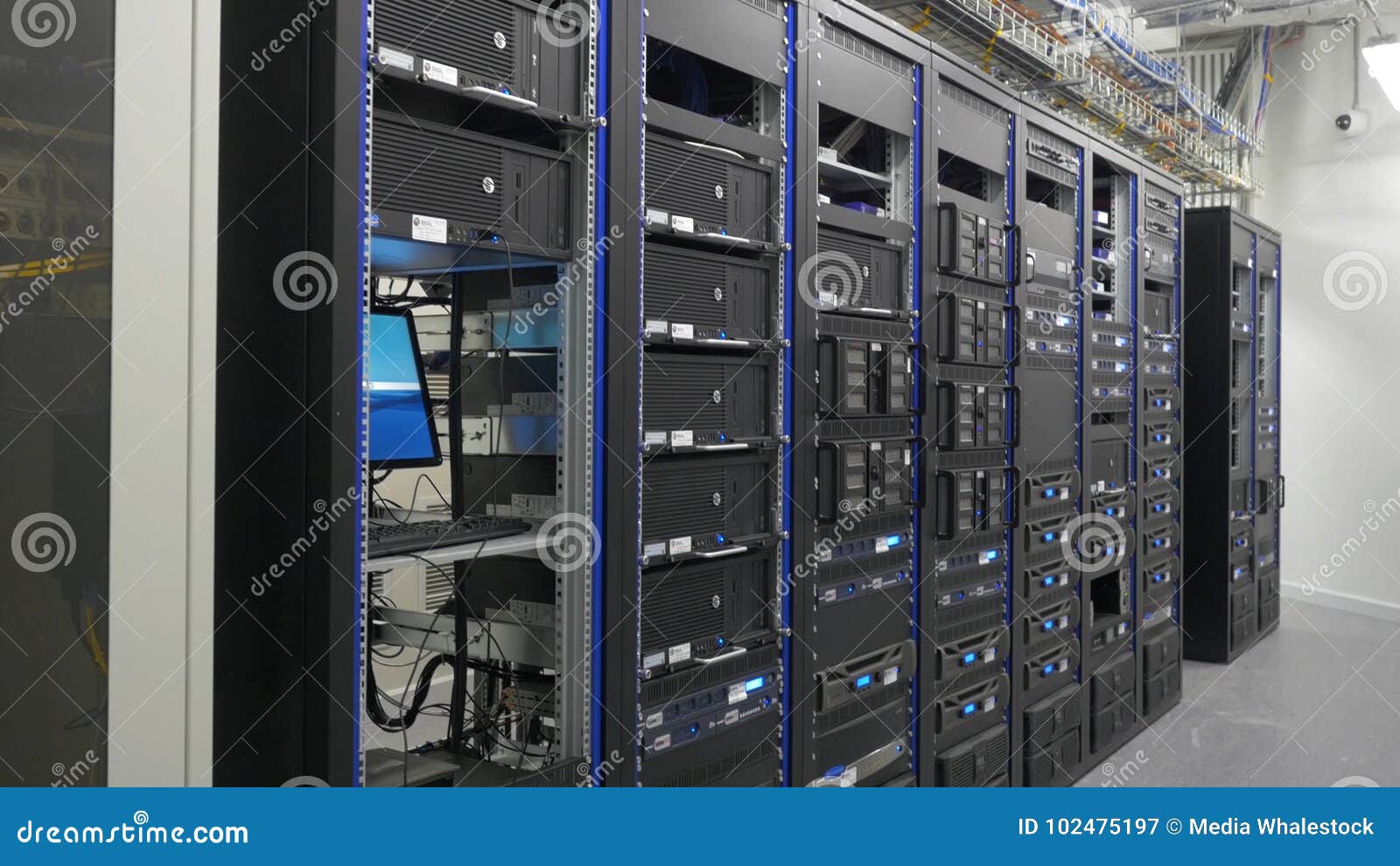 Many Powerful Servers Running in the Data Center Server Room. Many ... Many Powerful Servers Running in the Data Center Server Room. Many ...