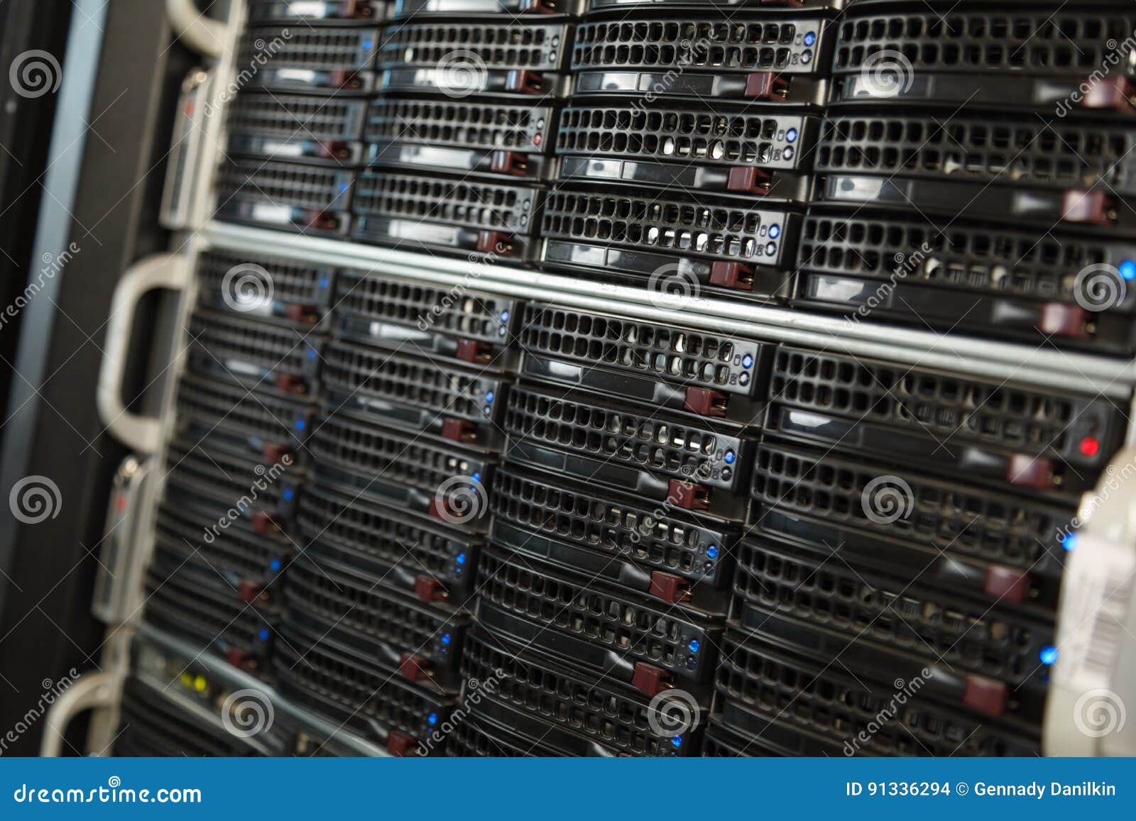 Many Powerful Servers Running in the Data Center Server Room Stock ...