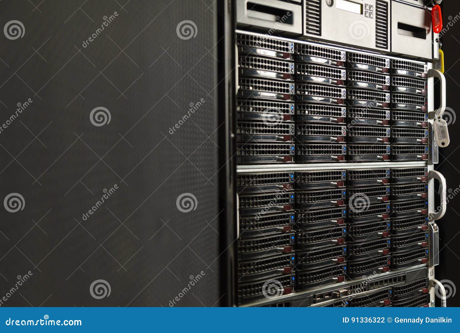 Many Powerful Servers Running in the Data Center Server Room Stock ...
