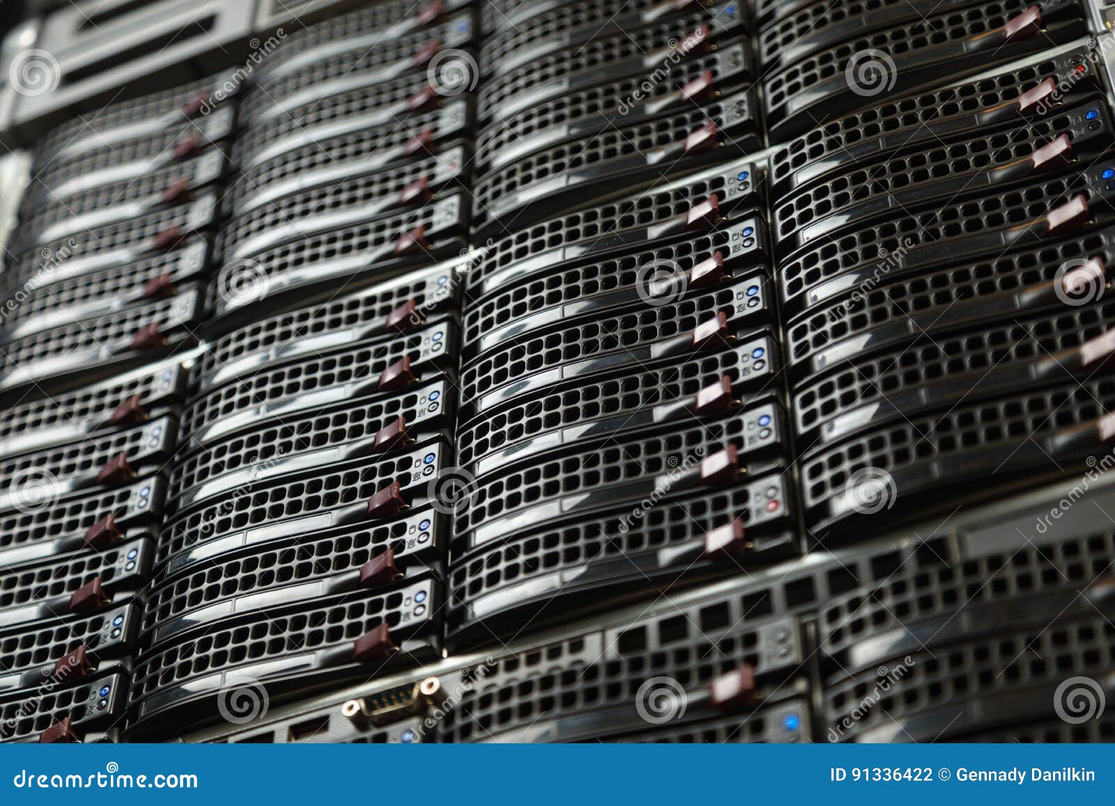 Many Powerful Servers Running in the Data Center Server Room Stock ...