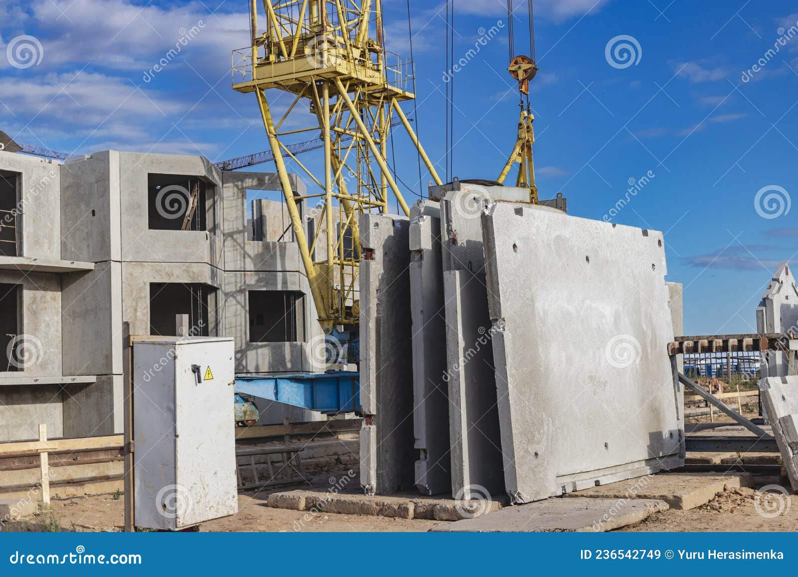 Many Precast Concrete Wall Panels are Stocking in the Storage Area ...