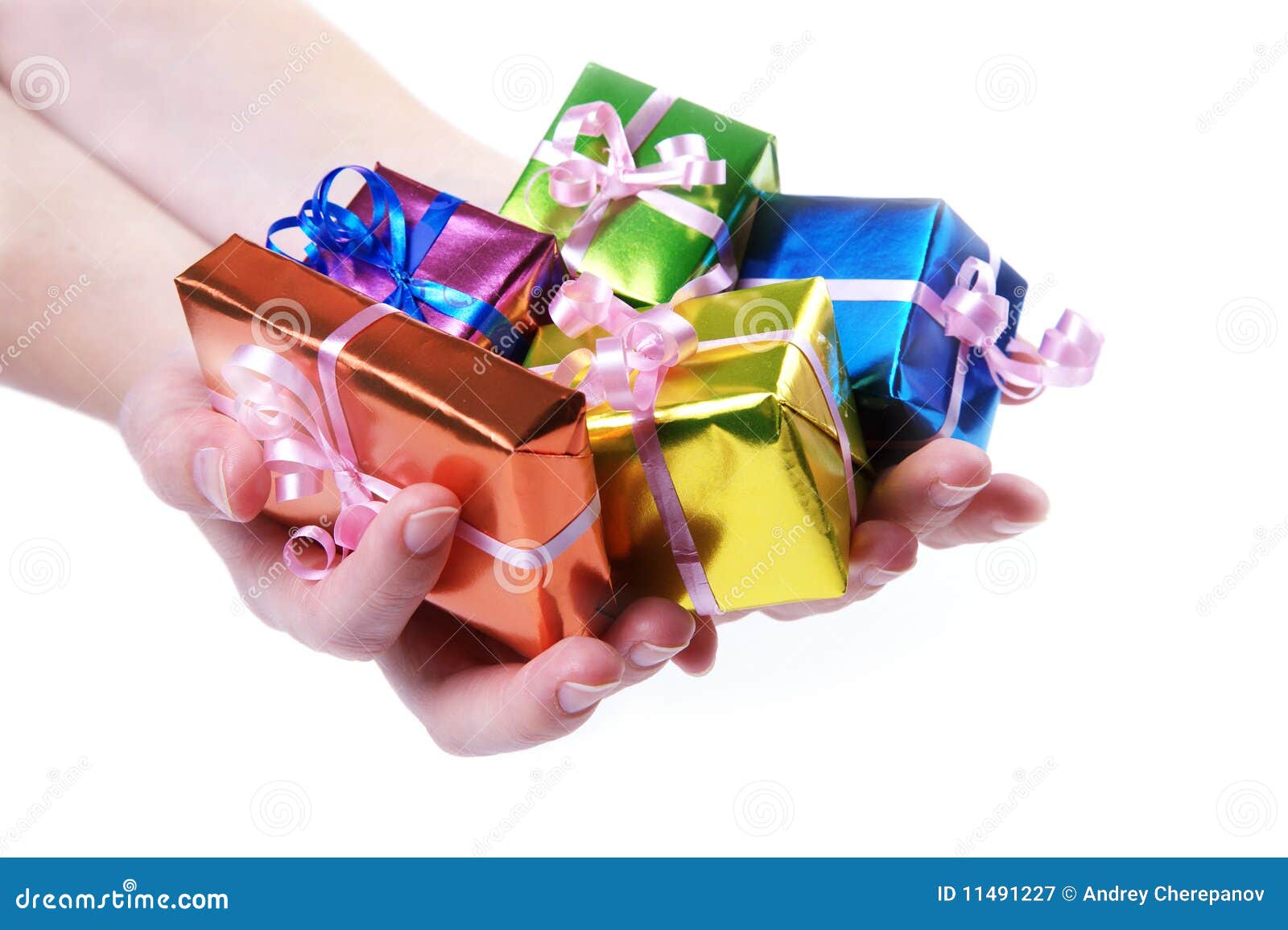 Many presents in hands stock image. Image of event, present - 11491227