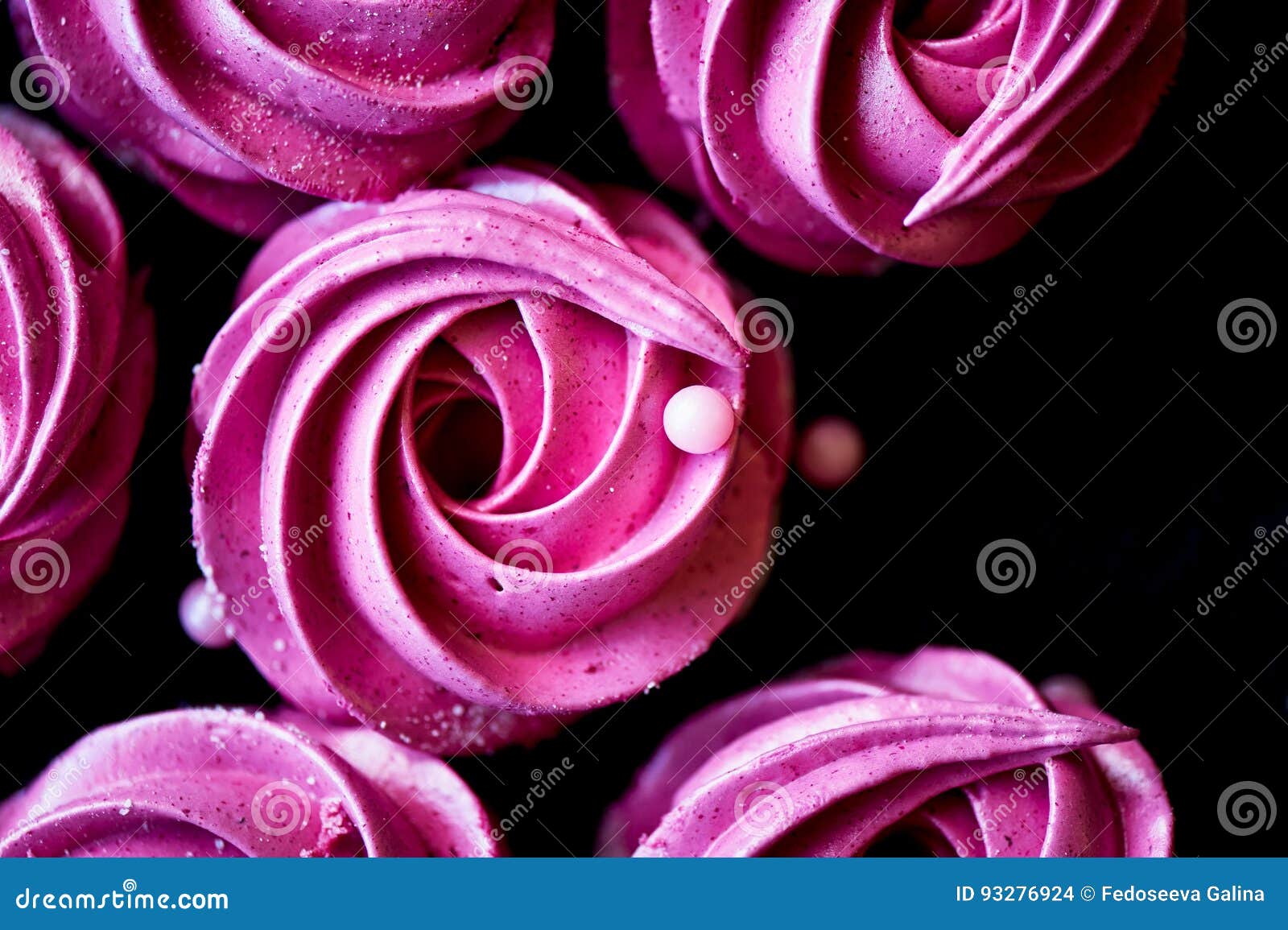 Many Purple Marshmallow on a Dark Surface. a Contrasting Picture. a ...
