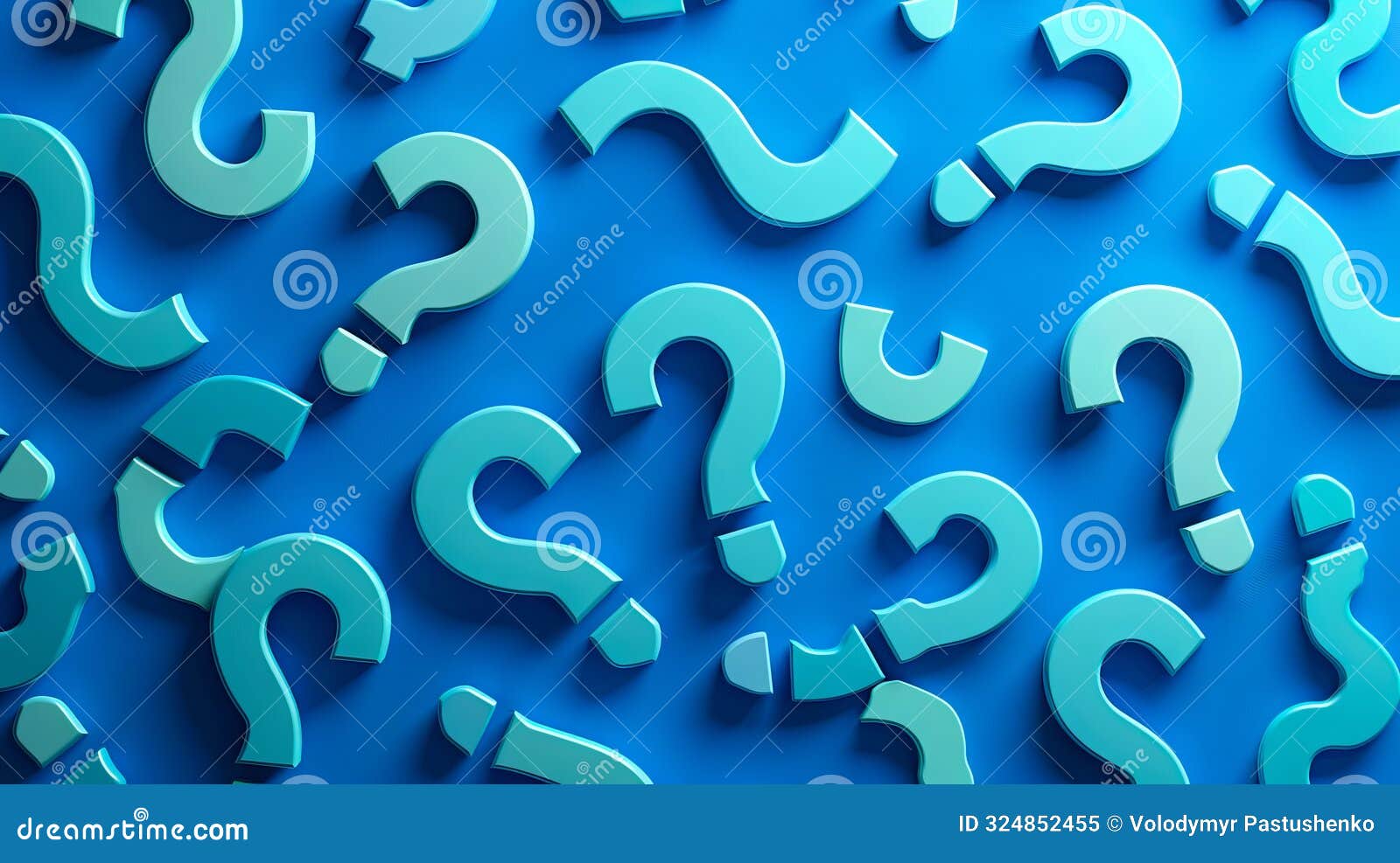 Many Question Marks on a Blue Background Stock Image - Image of ...