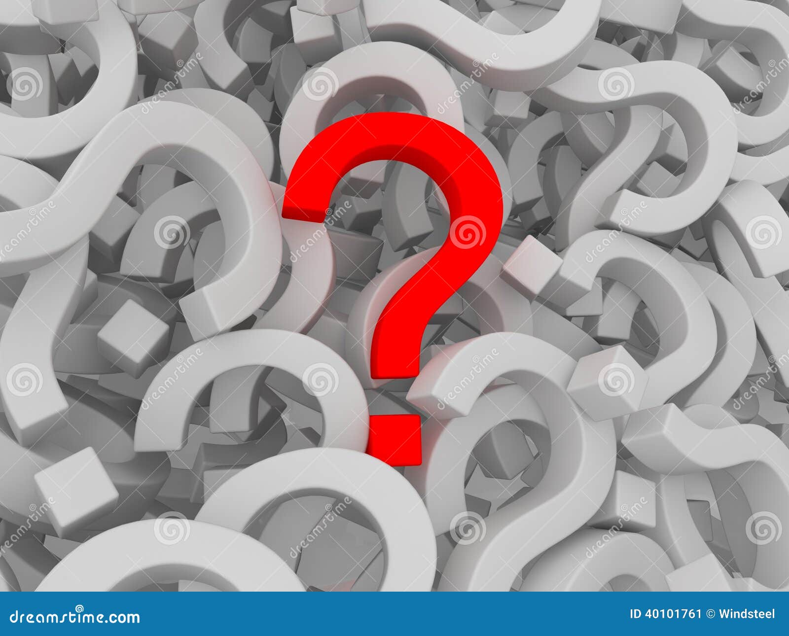 Many Question Marks - One is Red Stock Illustration - Illustration of ...