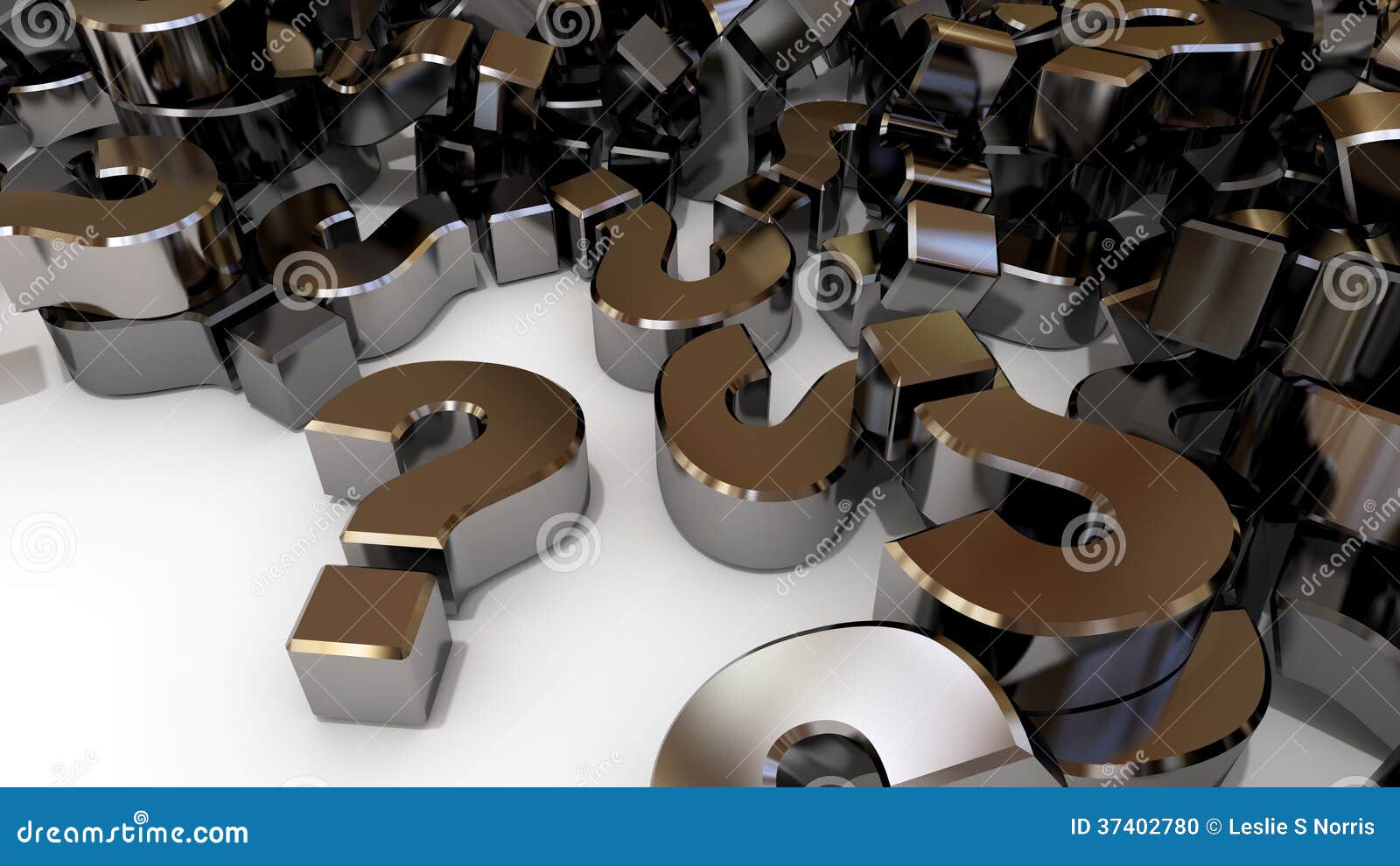 Many Question Marks Piled Up on a White Background Stock Illustration ...