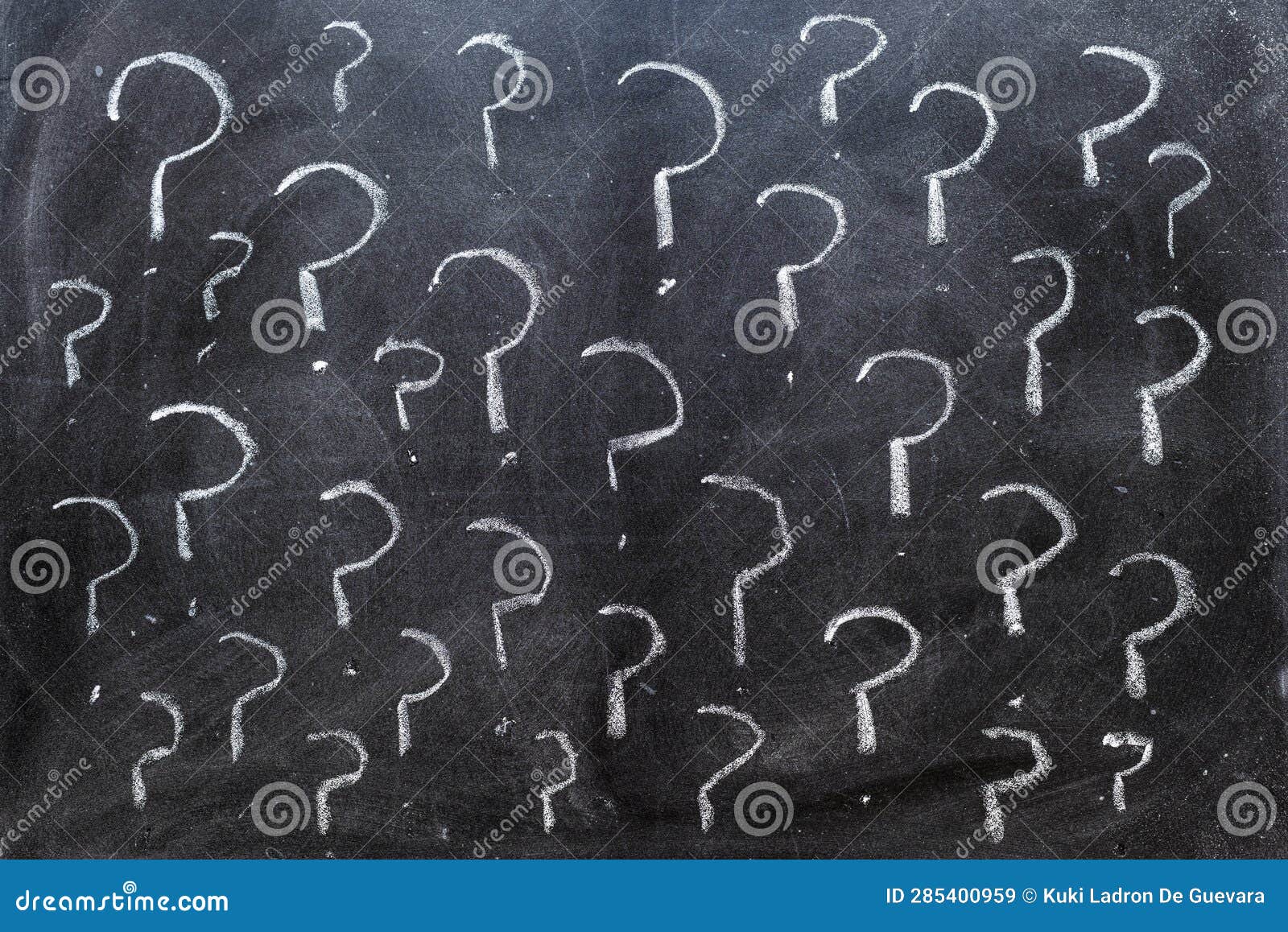Question Marks Written with Chalk on a Blackboard Stock Image - Image ...