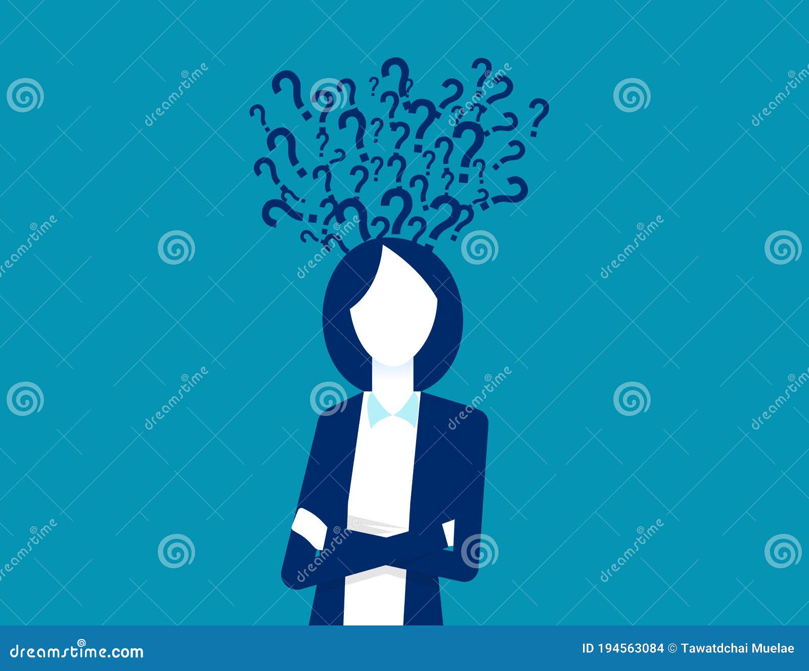 Many Questions And Insight Cartoon Vector | CartoonDealer.com #55059053