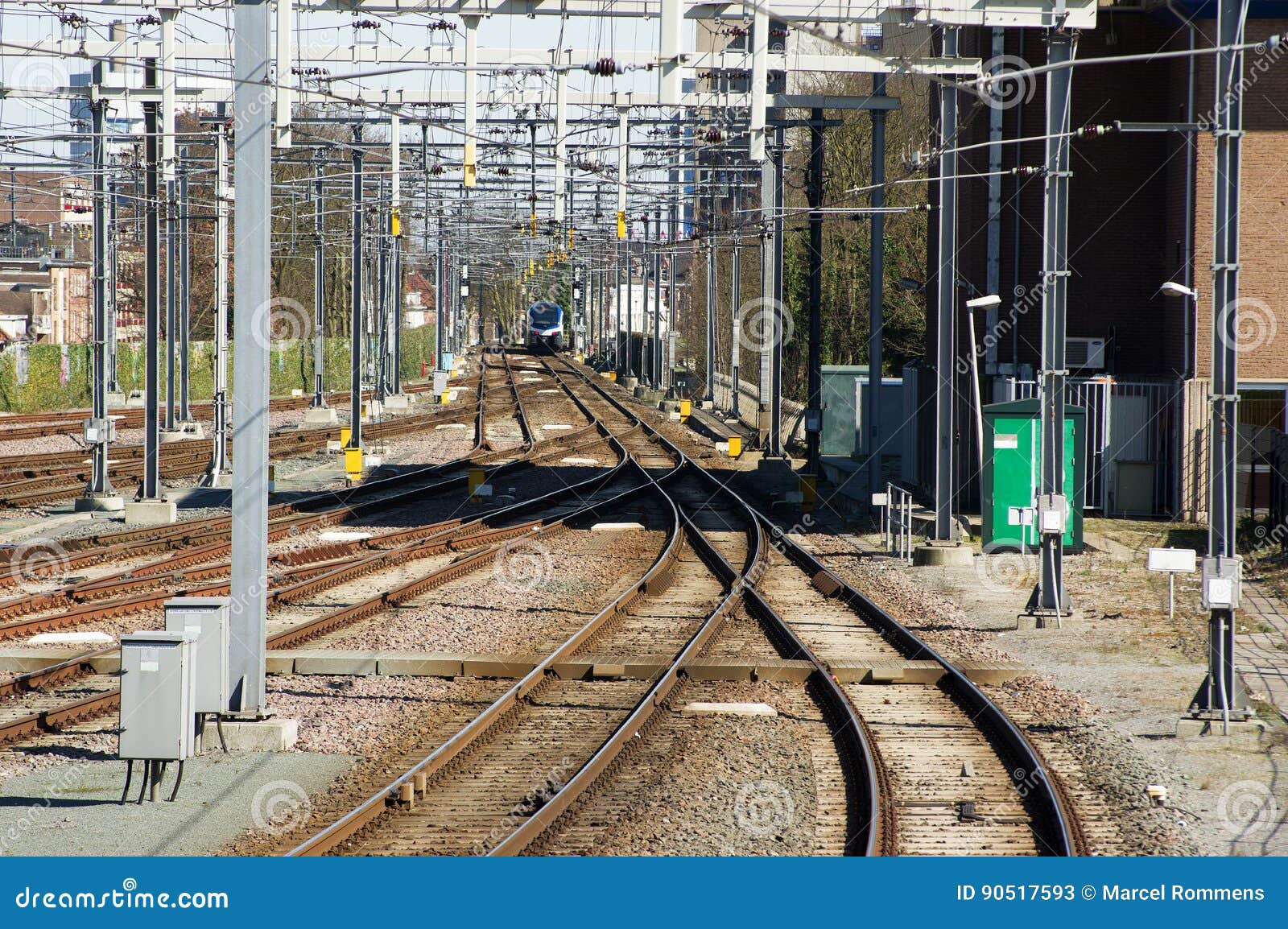 Many railroad tracks stock image. Image of safety, travel - 90517593