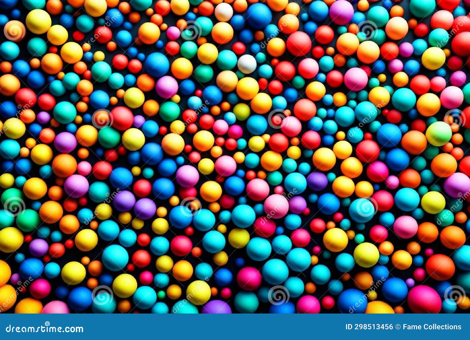 Many Rainbow Gradient Random Bright Soft Balls Background. Stock ...