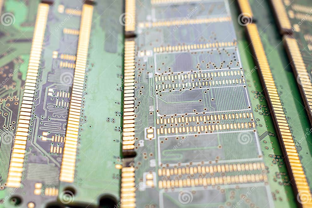 Many Random Access Memory is a Close Up. Ddr and Sdram Main Storage are Each Other. Computer ...