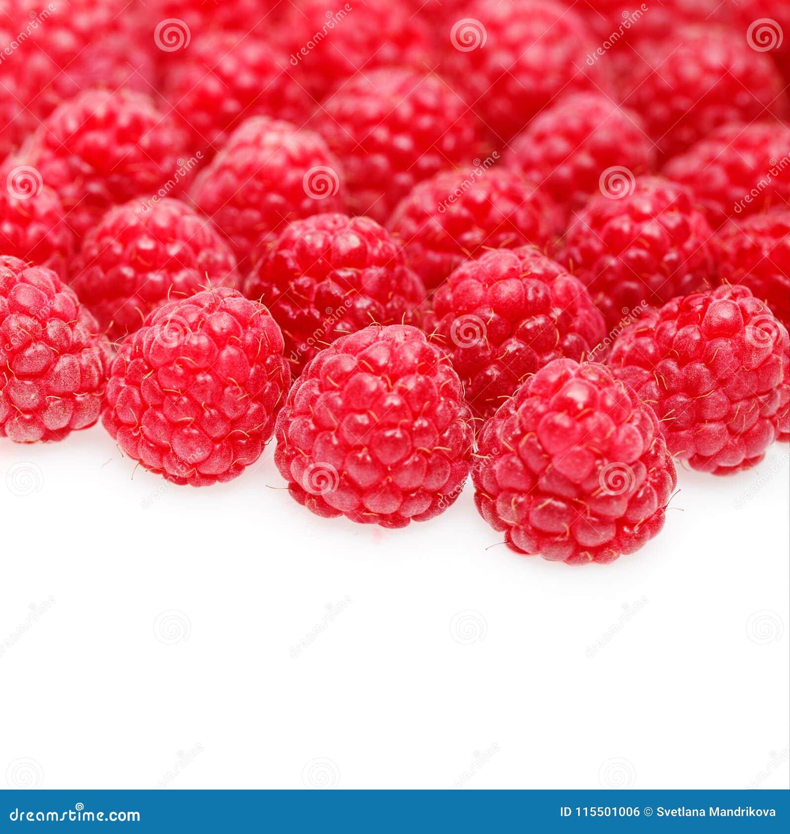 Many Raspberry Berries Isolated on White Stock Photo - Image of fruit ...