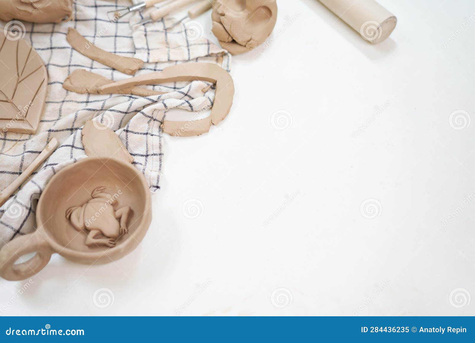 Many Raw Ceramic Billets Made from White Clay Stock Image - Image of ...