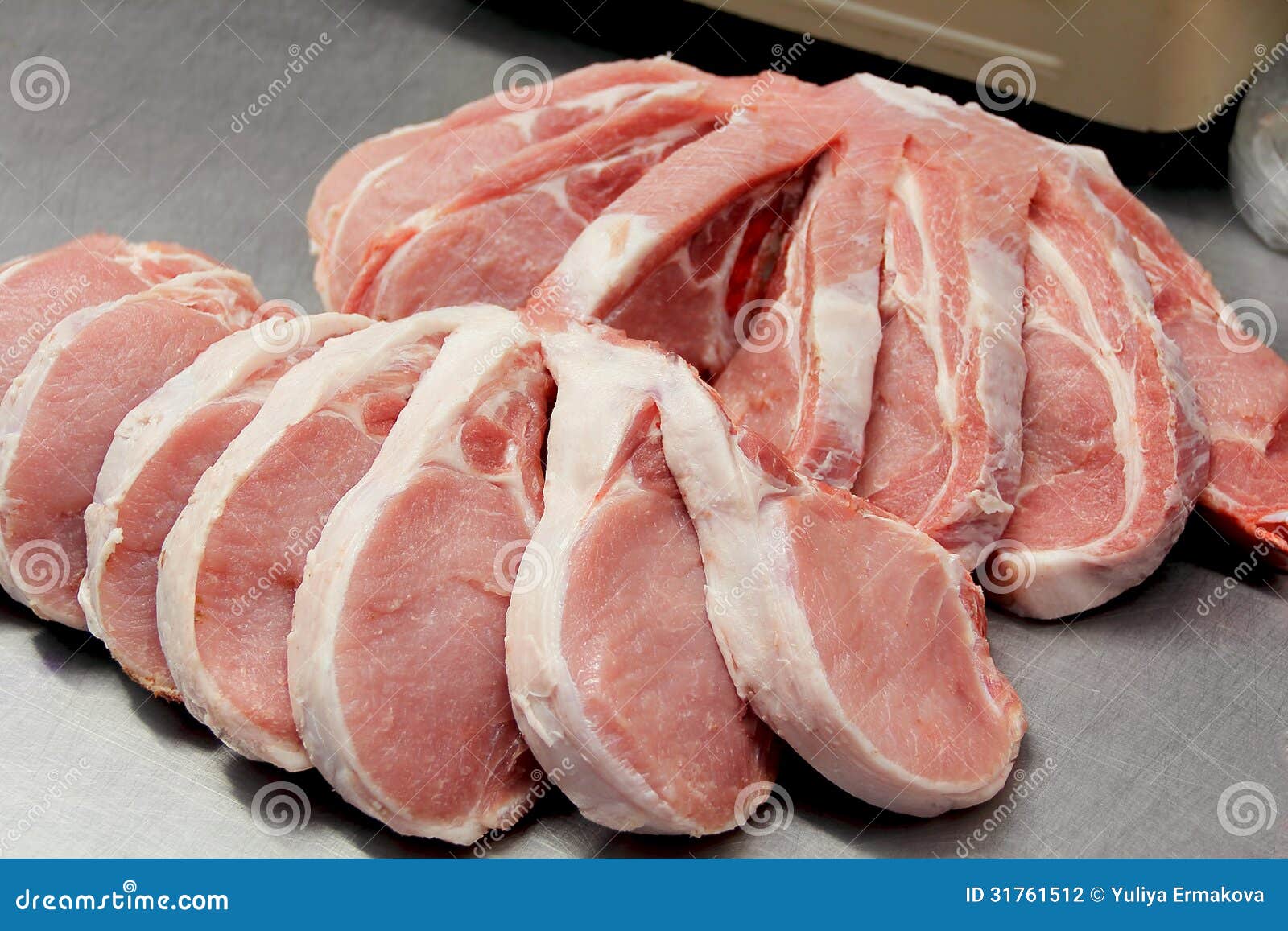 Many raw pork chops stock photo. Image of meat, animal - 31761512