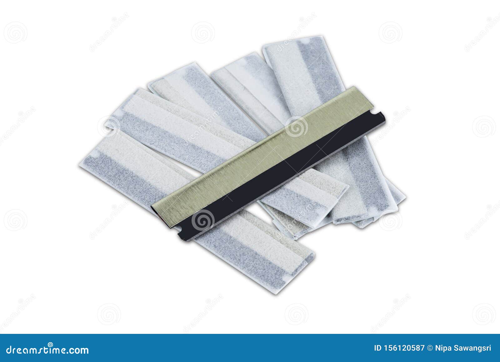 Many Razor Blade Isolated on White Background Stock Image - Image of ...