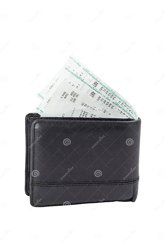 Many receipts in wallet stock image. Image of paying - 26286197