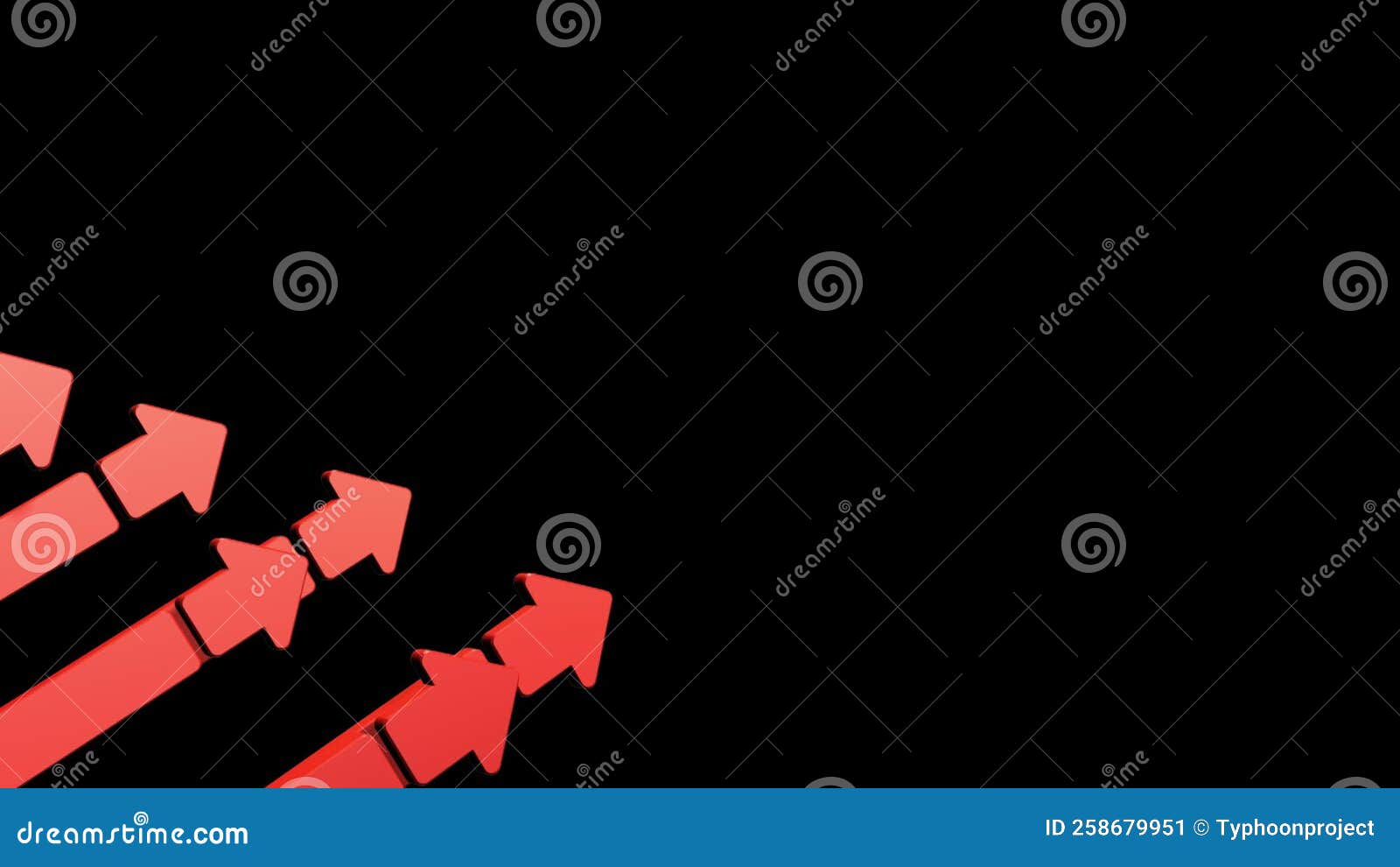 Many Red Arrows Going Up and Forward. Abstract Concept Representing ...