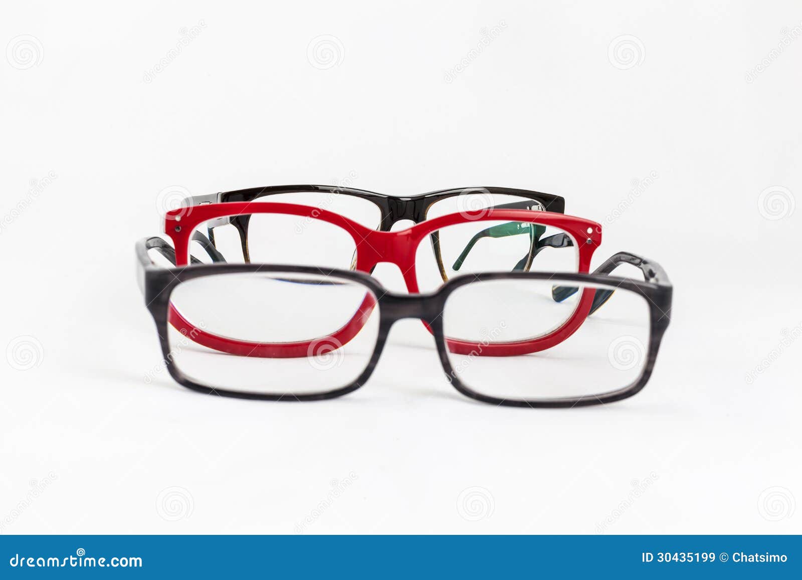 Many Red and Black Eyeglasses Stock Image - Image of wear, white: 30435199