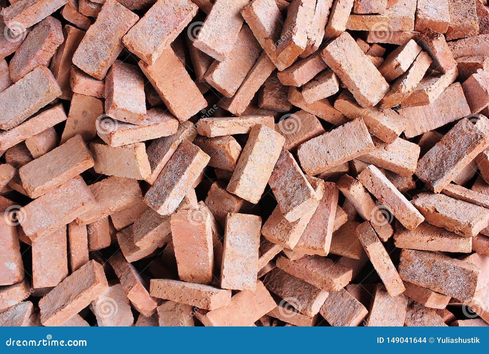 Many red bricks stock photo. Image of pile, brick, dump - 149041644