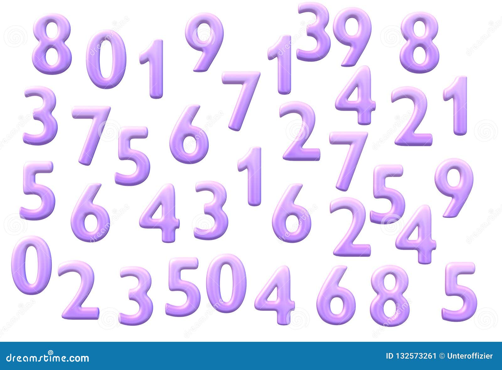 Many Repetitive Numbers in Pink Stock Illustration - Illustration of ...