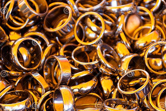 Many Ring with Reflecting Light Stock Image - Image of luxury, style ...