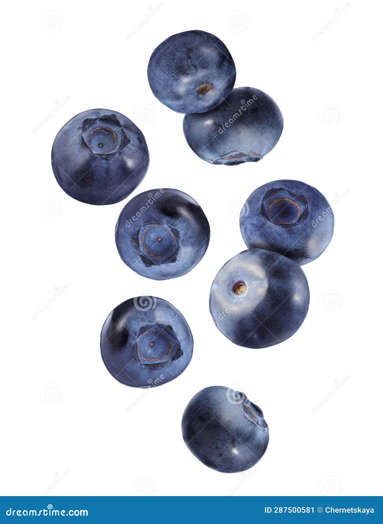 Many Ripe Blueberries Falling on White Background Stock Image - Image ...