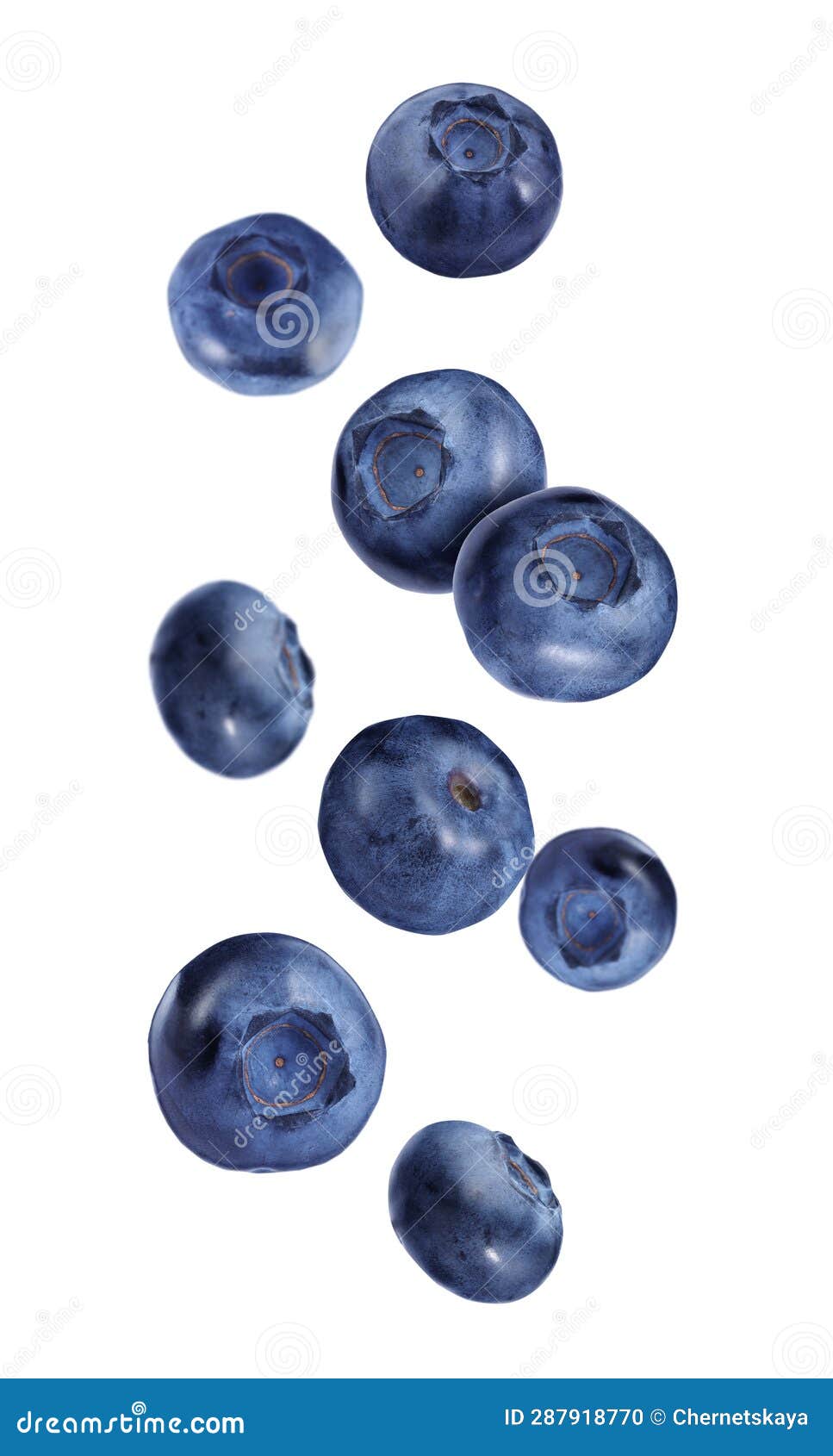 Many Ripe Blueberries Falling on White Background Stock Photo - Image ...