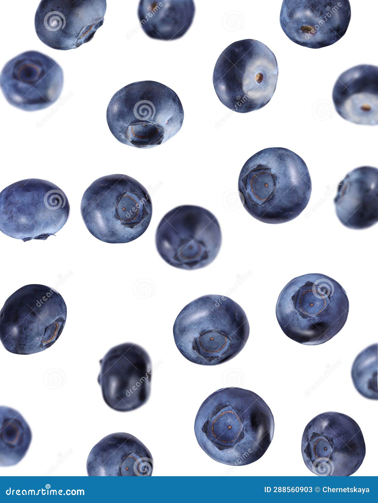 Many Ripe Blueberries Falling on White Background Stock Image - Image ...